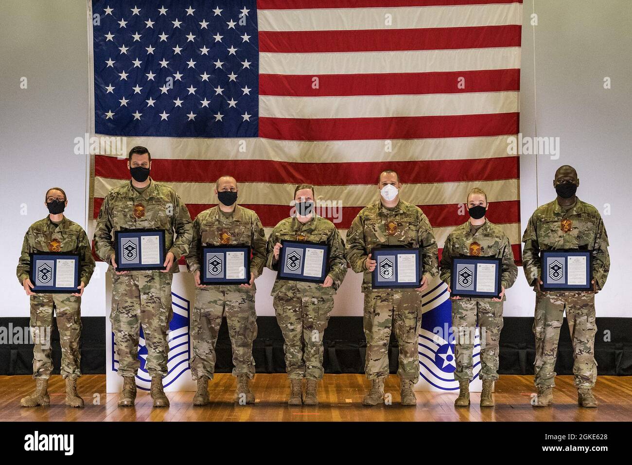 From left to right, Master Sgt. Christina Ford, 436th Force Support Squadron career assistance ...
