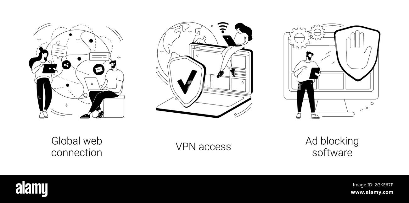 Network access abstract concept vector illustrations Stock Vector Image ...