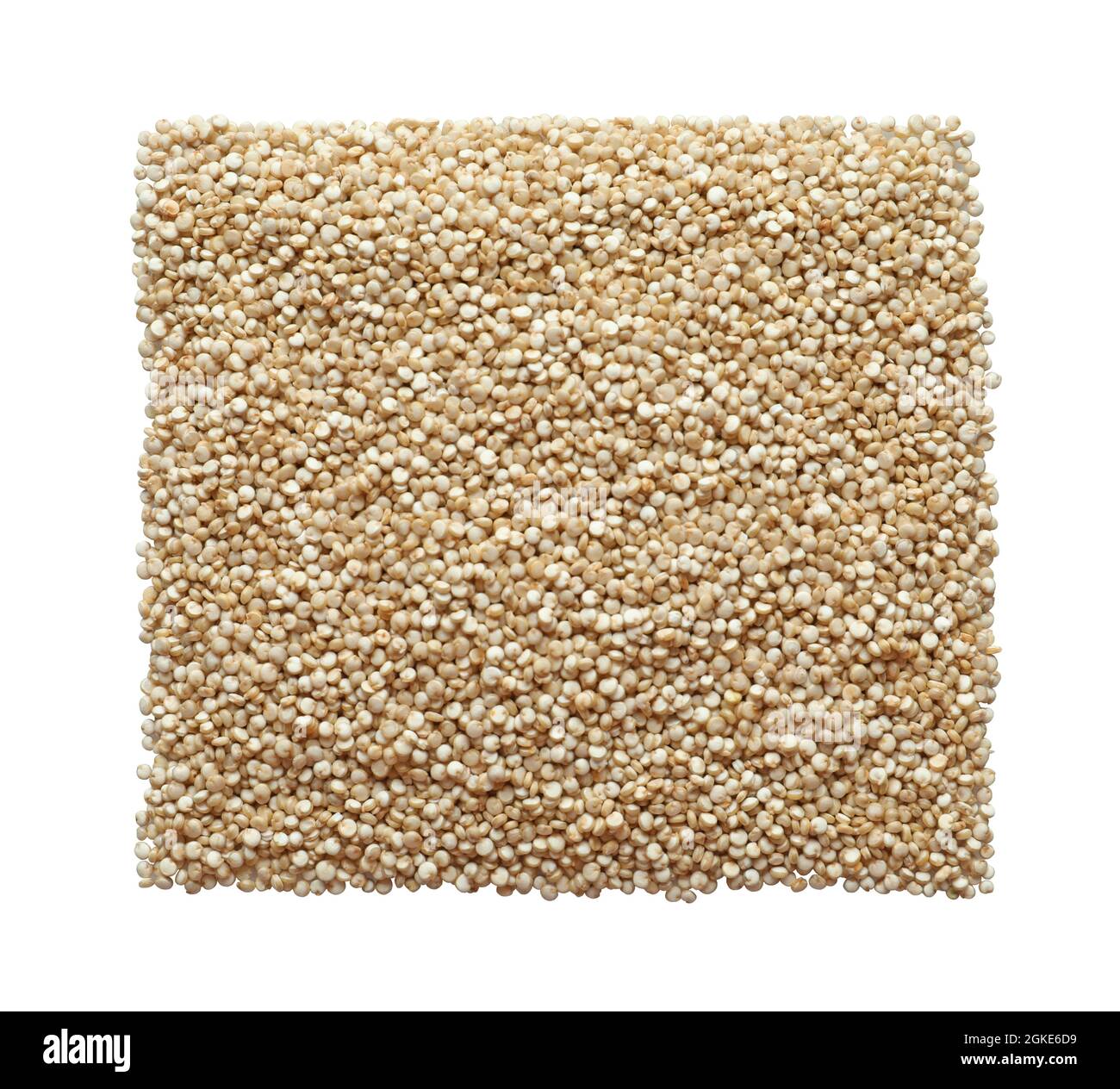 Organic quinoa seeds in shape of square on white background Stock Photo ...