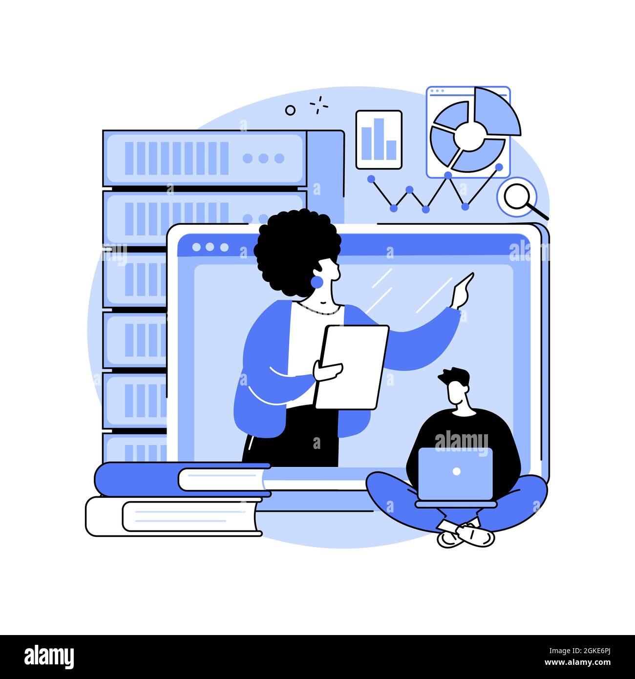 Online big data courses abstract concept vector illustration Stock ...