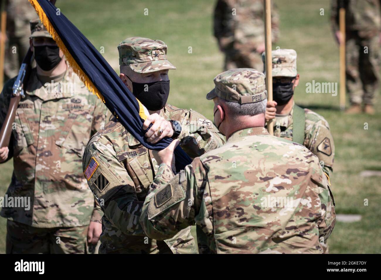 Brig. Gen. William Dyer III, center left, signifies his assumption of ...