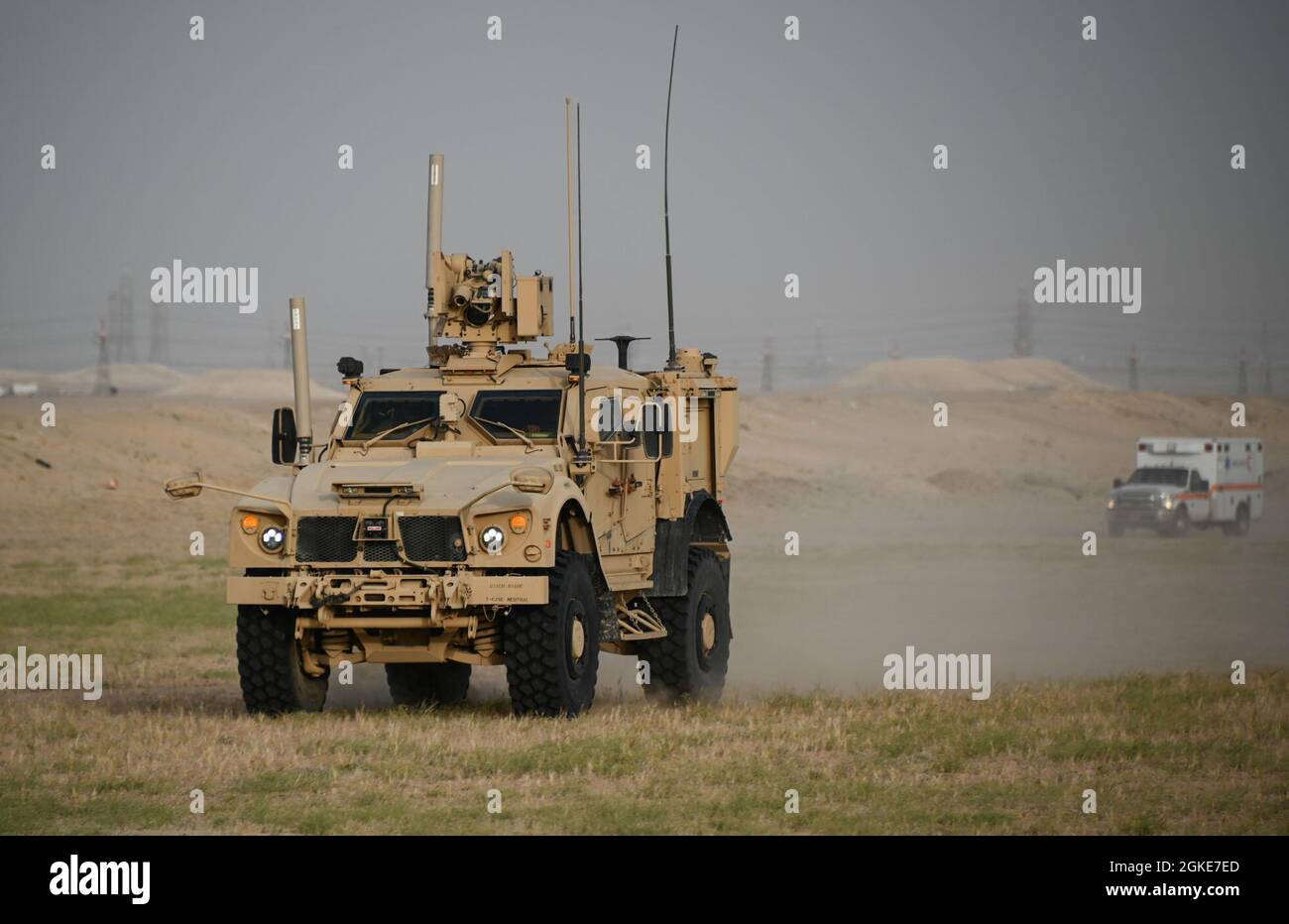 A Humvee assigned to the 386th Expeditionary Civil Engineer Squadron ...