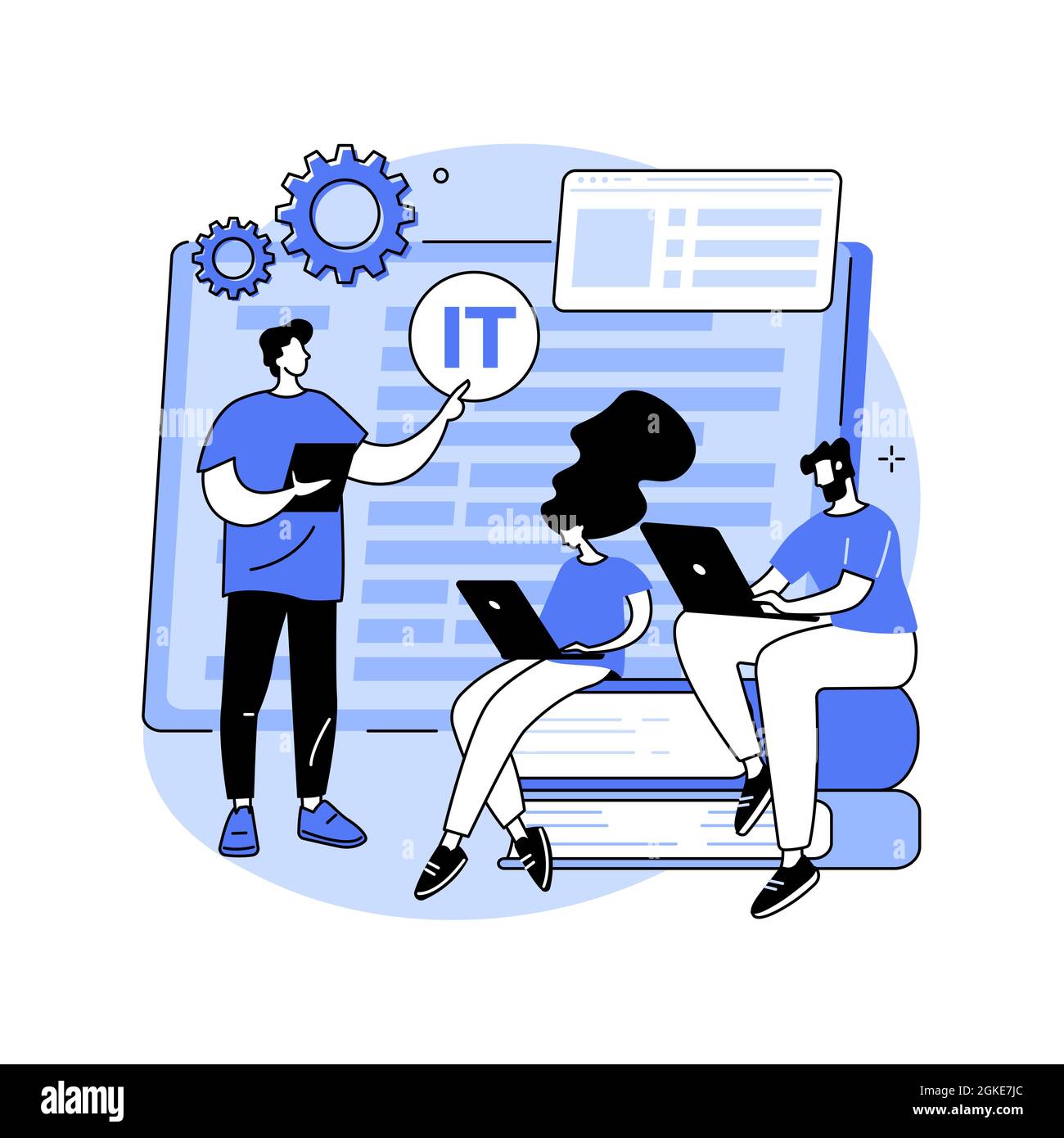 Information technology courses abstract concept vector illustration ...