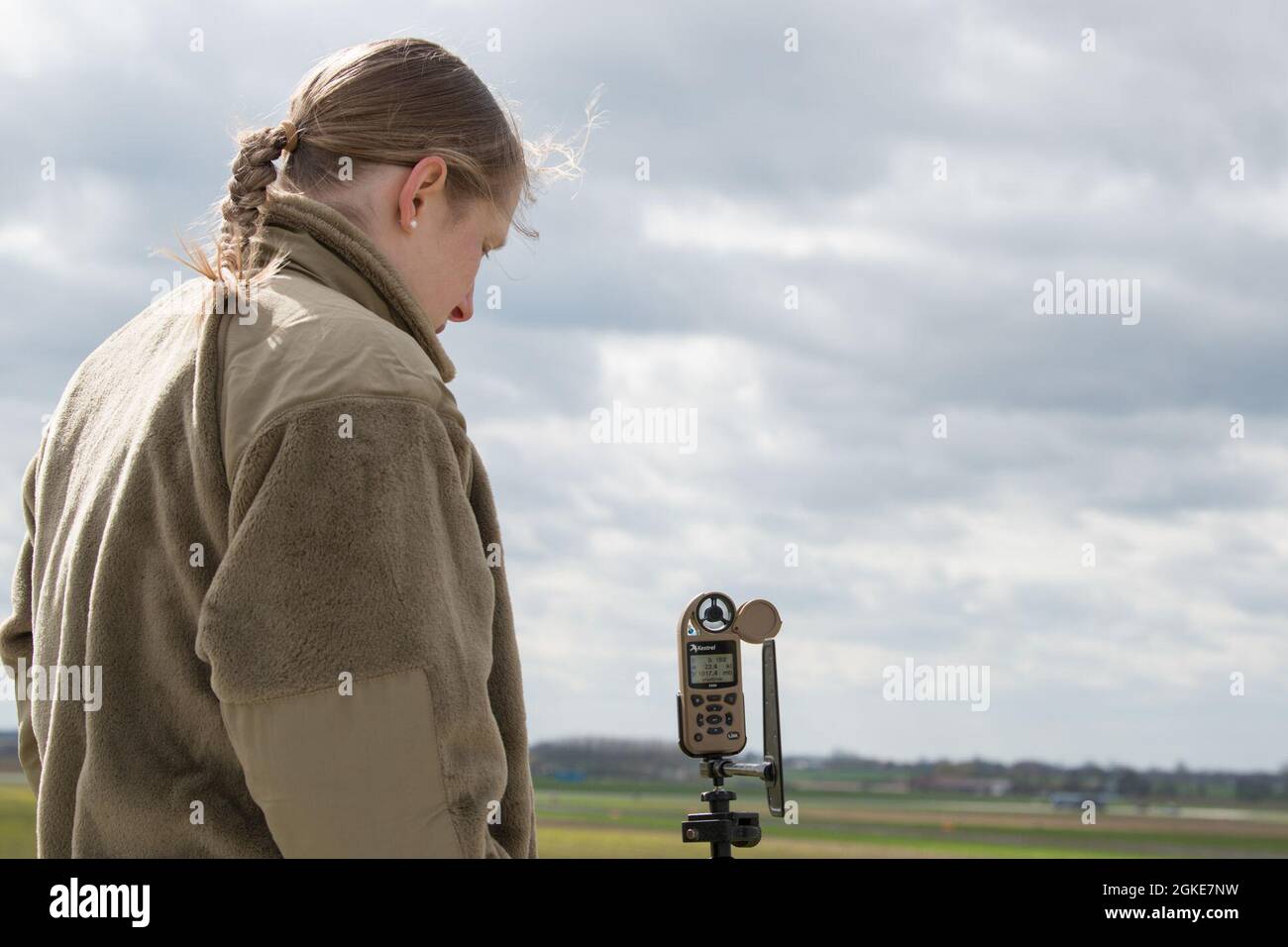 U.S. Air Force Sgt. Jessica Newman, an airfield manager assigned to the ...