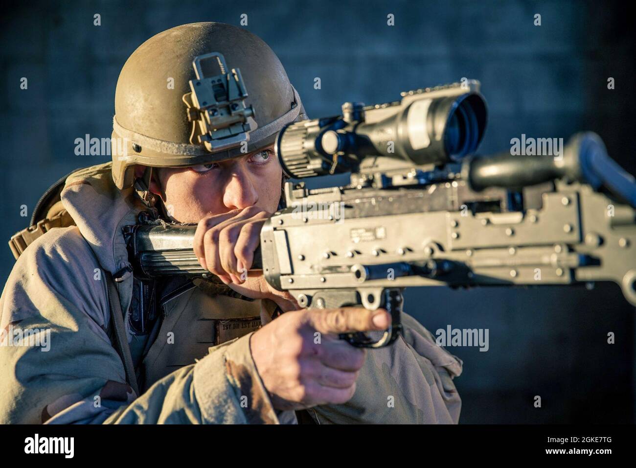 U.S. Marine Corps Lance Cpl. Isaac Jarrell, a machine gunner with ...
