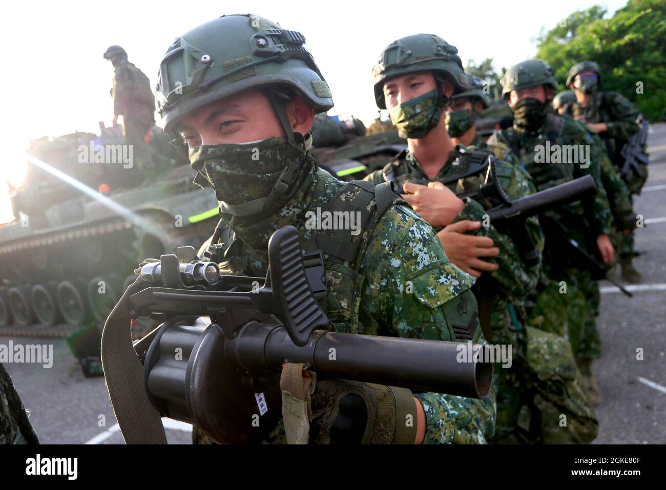 Tainan, Taipei, Taiwan. 14th Sep, 2021. Taiwanese soldiers are seen ...