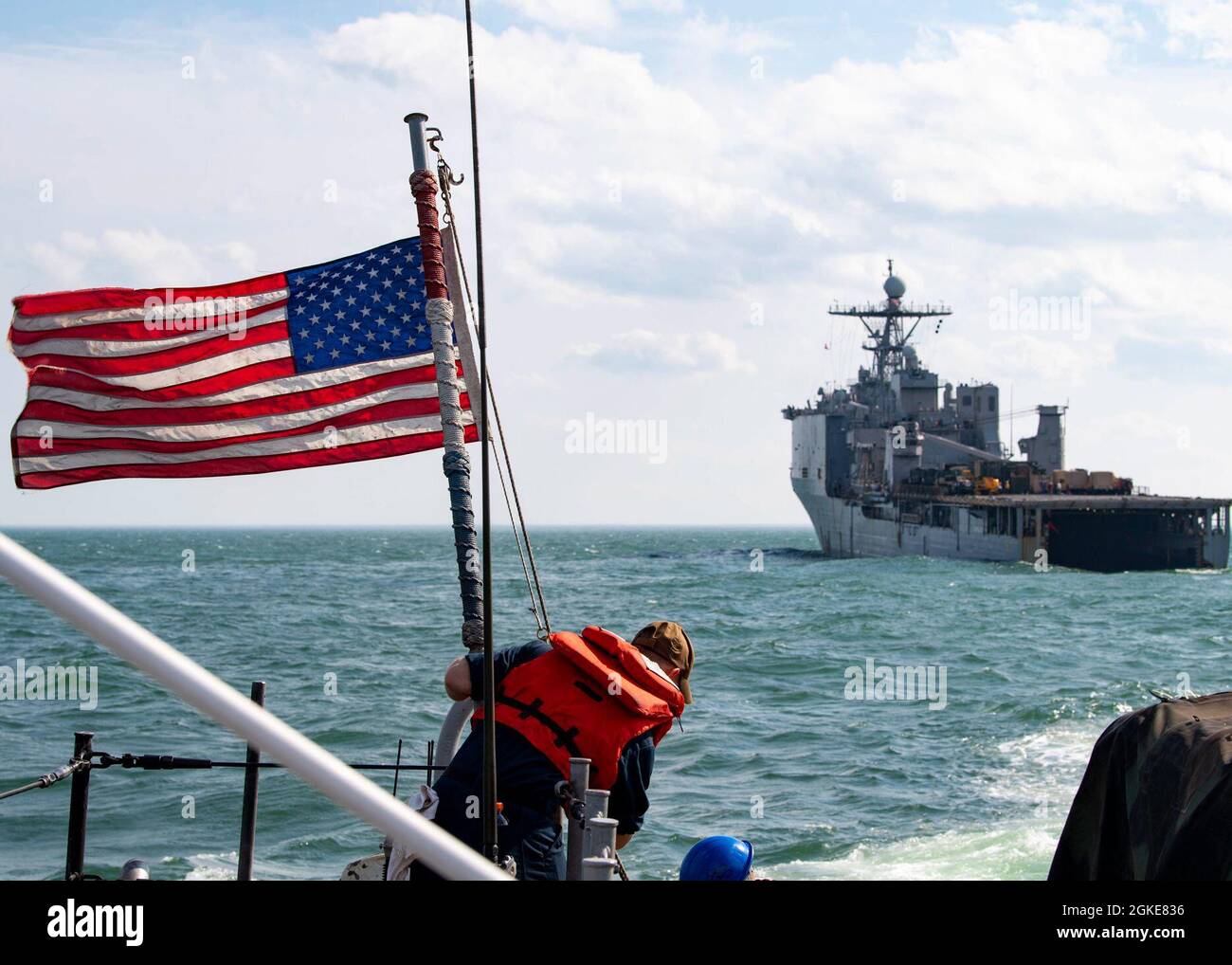 210326-N-NQ285-1071 ATLANTIC OCEAN (March 26, 2021) Engineman 1st Class ...