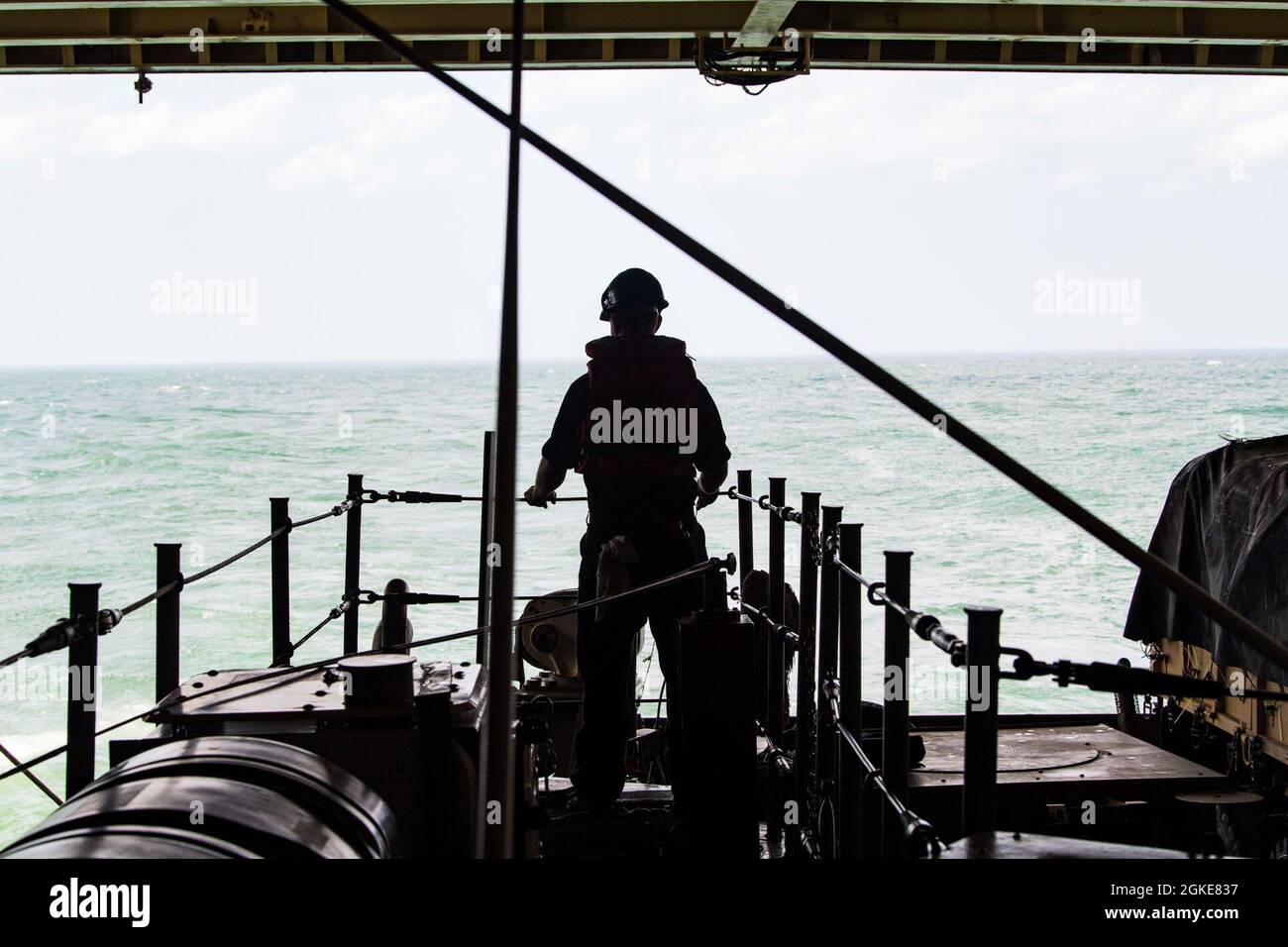 210326-N-NQ285-1004 ATLANTIC OCEAN (March 26, 2021) Engineman 1st Class ...