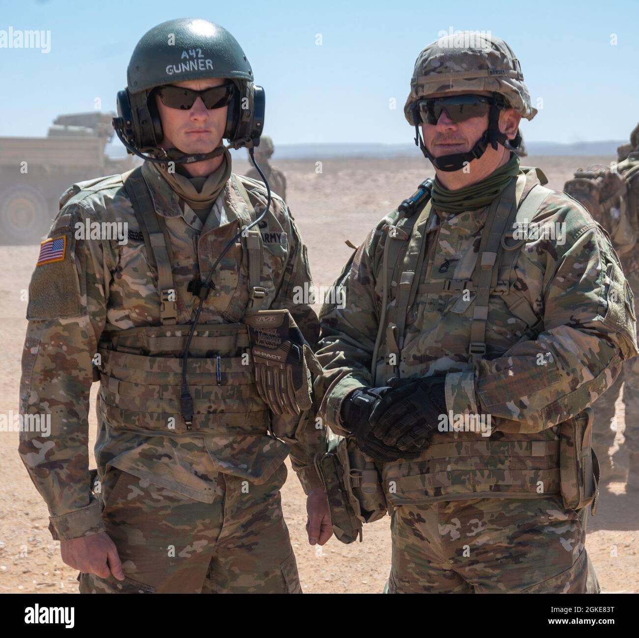 From Left, U.S. Army Sgt. Blake Sneeburger, gunner, and Sgt.1st Class ...