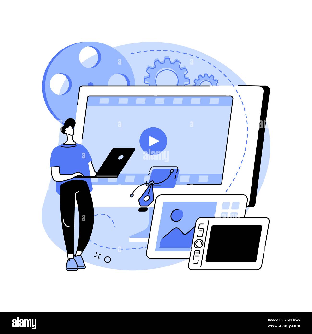 Motion graphic design abstract concept vector illustration Stock Vector ...