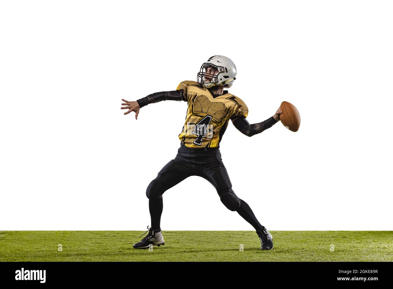 Full-length horizontal portrait of professional american football ...