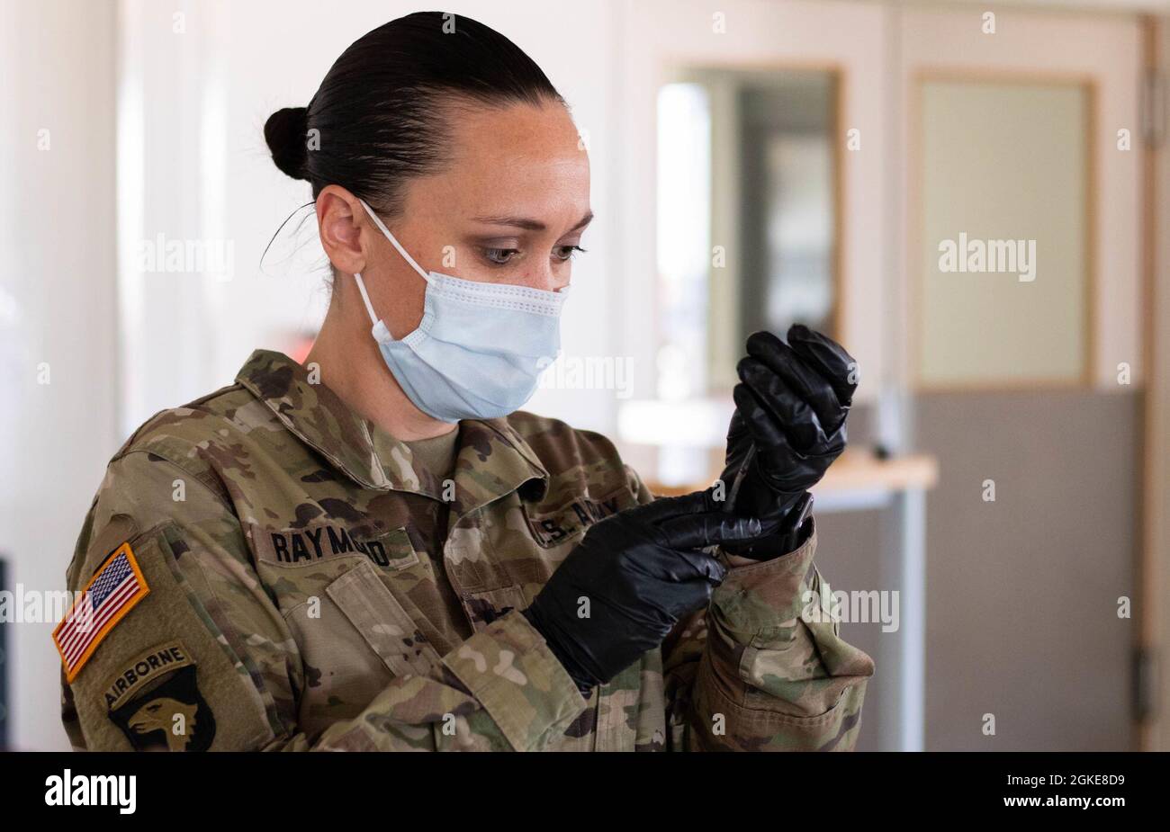 Capt. Kimberly Raymond, an infection control nurse with the 566th ...