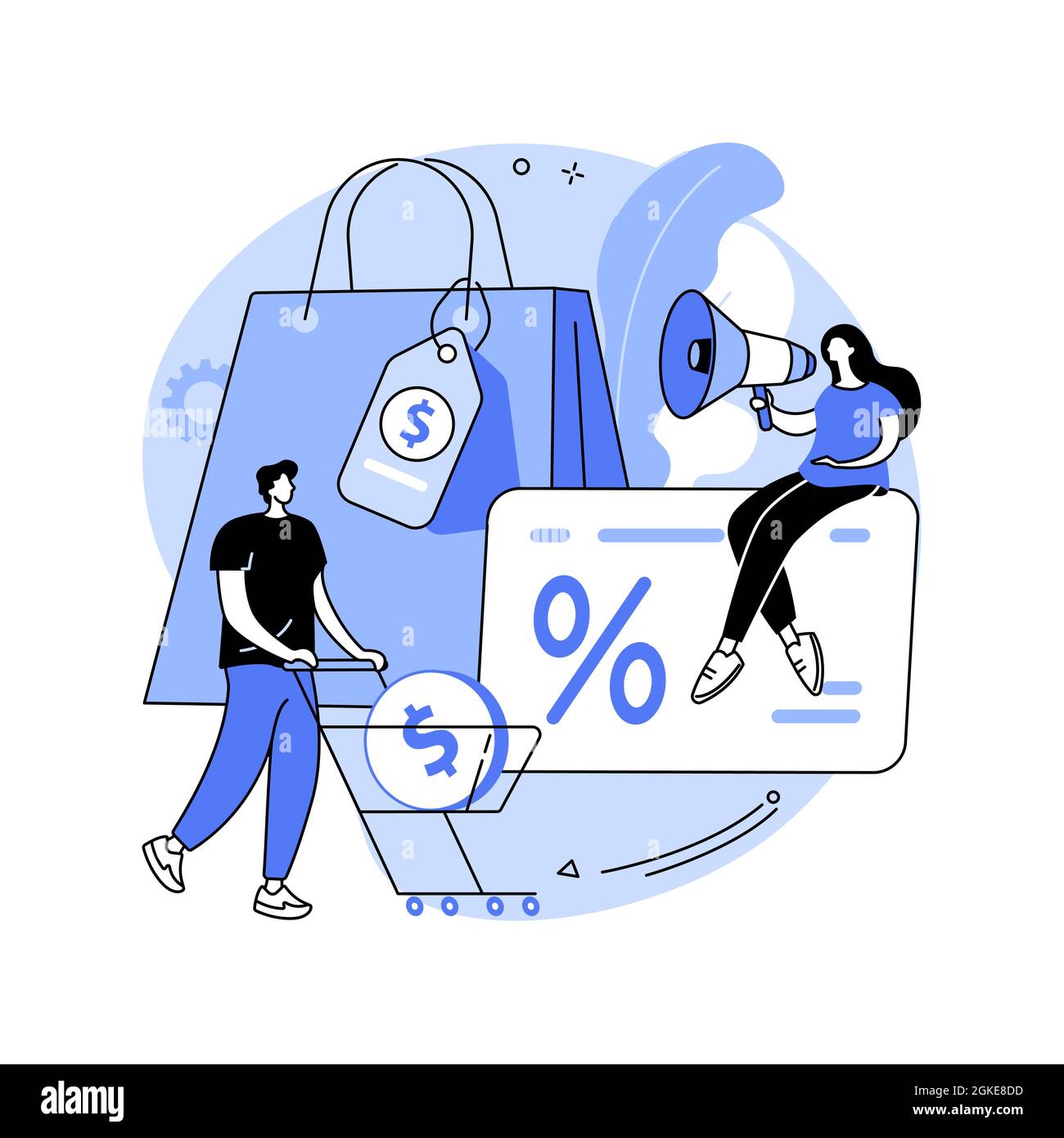 Discount and loyalty card abstract concept vector illustration Stock ...