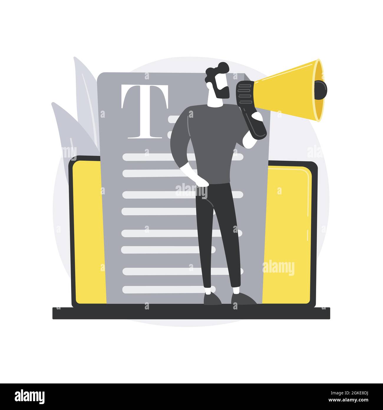 Ad writing abstract concept vector illustration Stock Vector Image ...