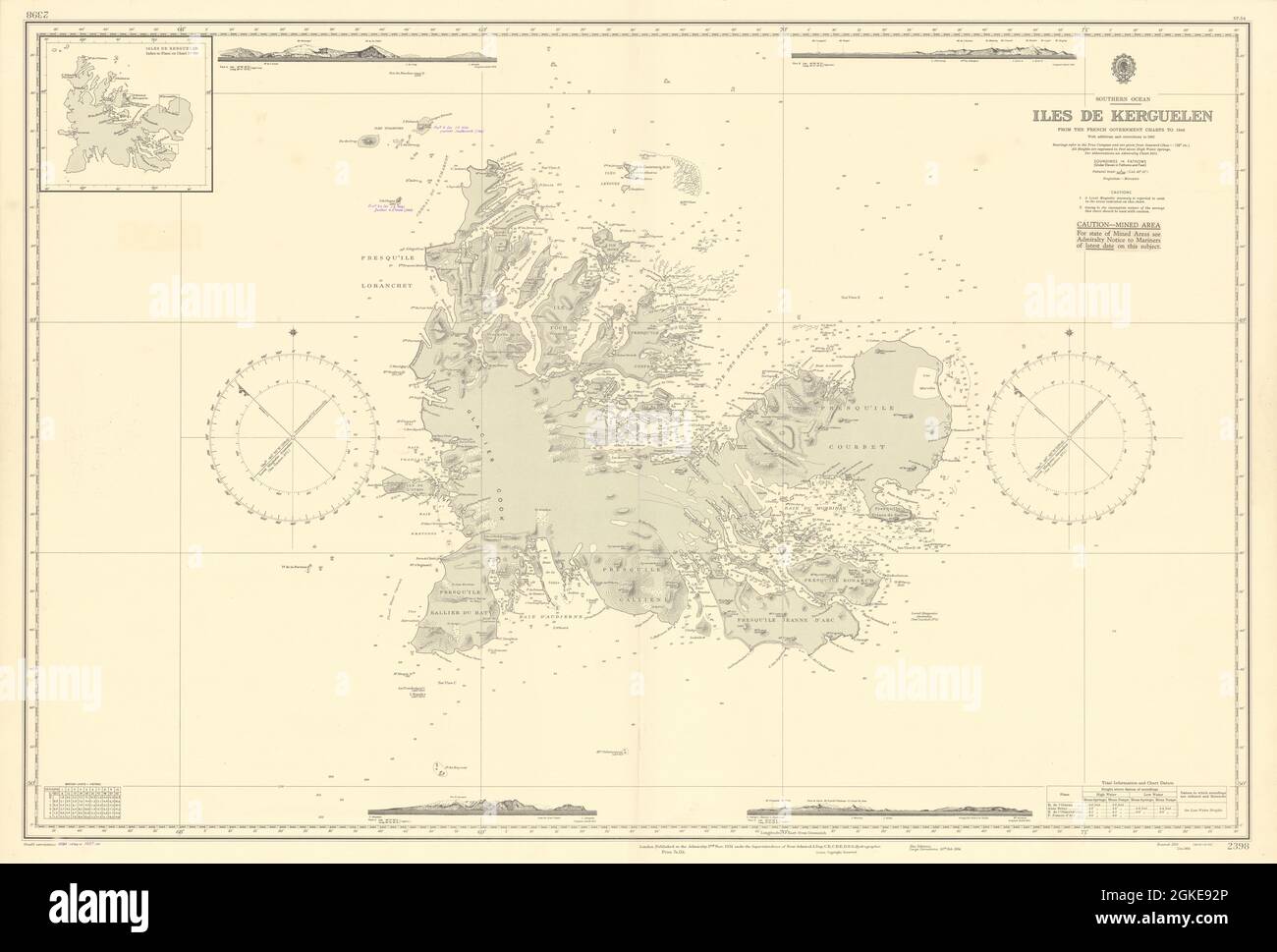 Kerguelen map hi-res stock photography and images - Alamy