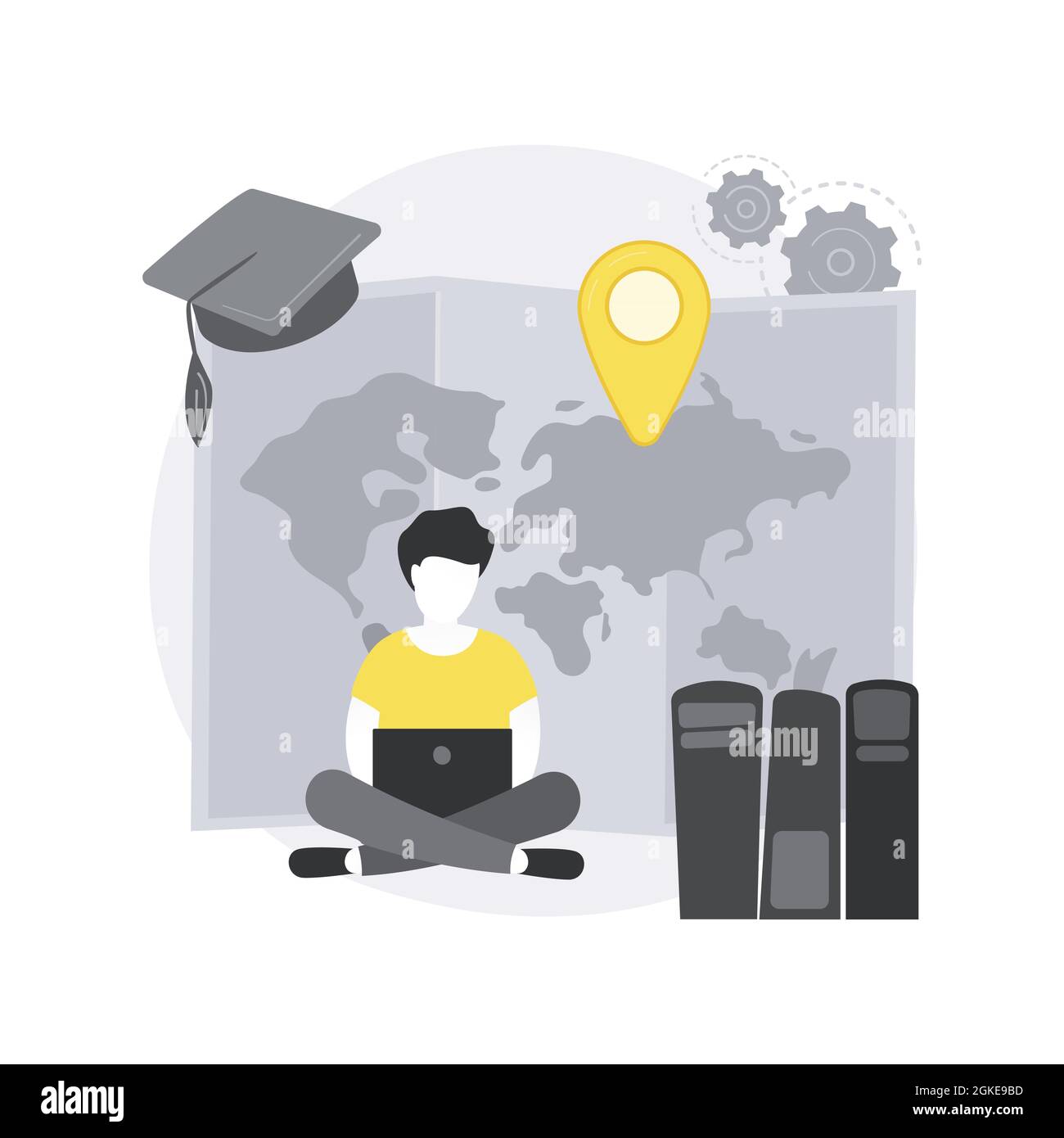 Distance learning concept group Cut Out Stock Images & Pictures - Alamy