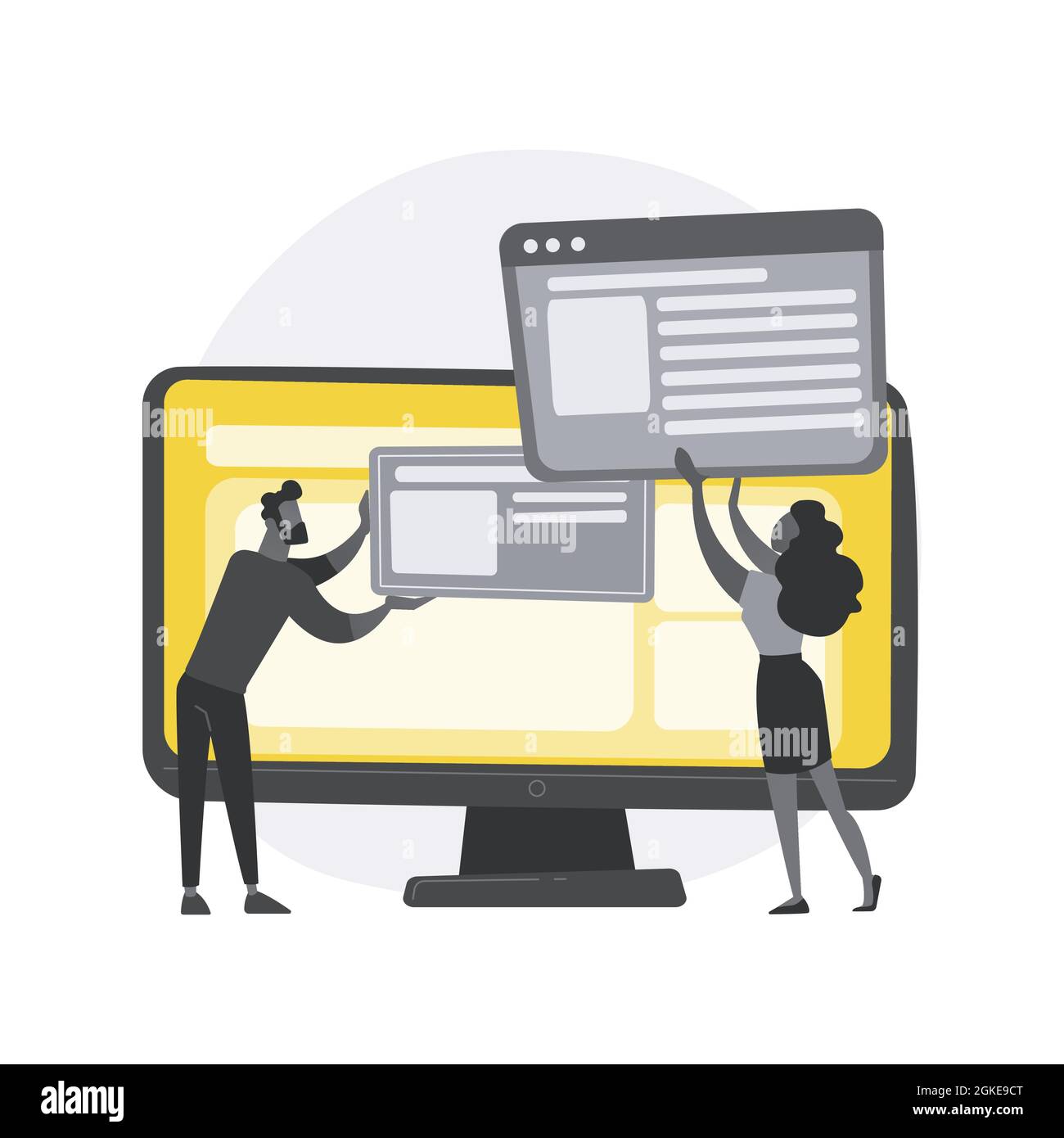 Landing page creation abstract concept vector illustration Stock Vector ...