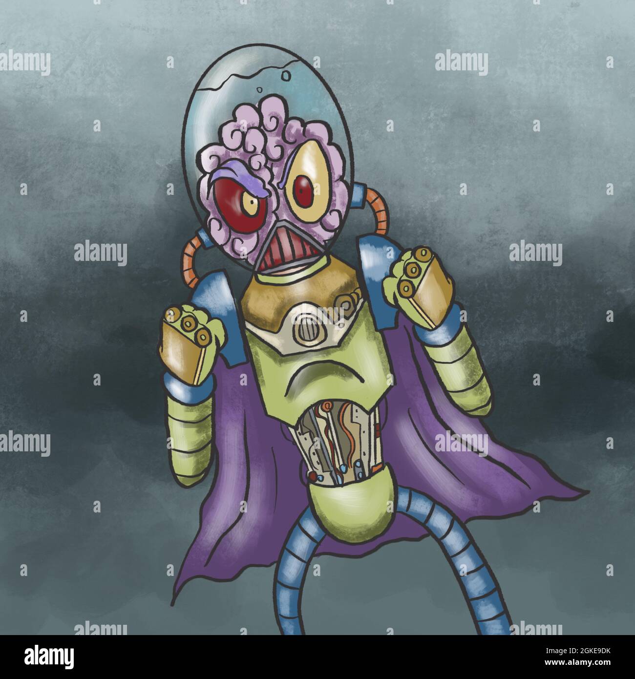 alien villain illustration Stock Photo - Alamy