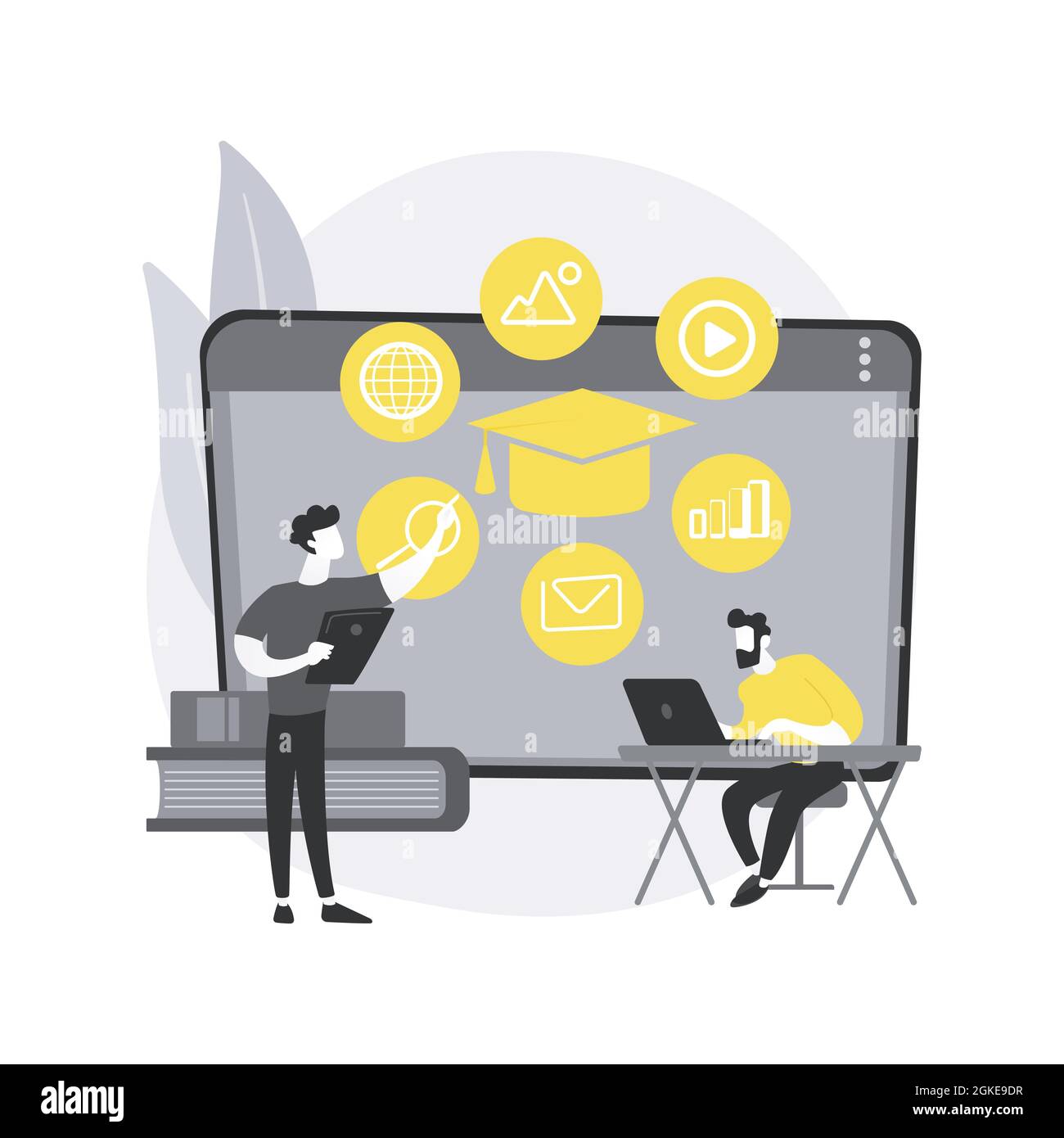 Digital classroom abstract concept vector illustration Stock Vector ...
