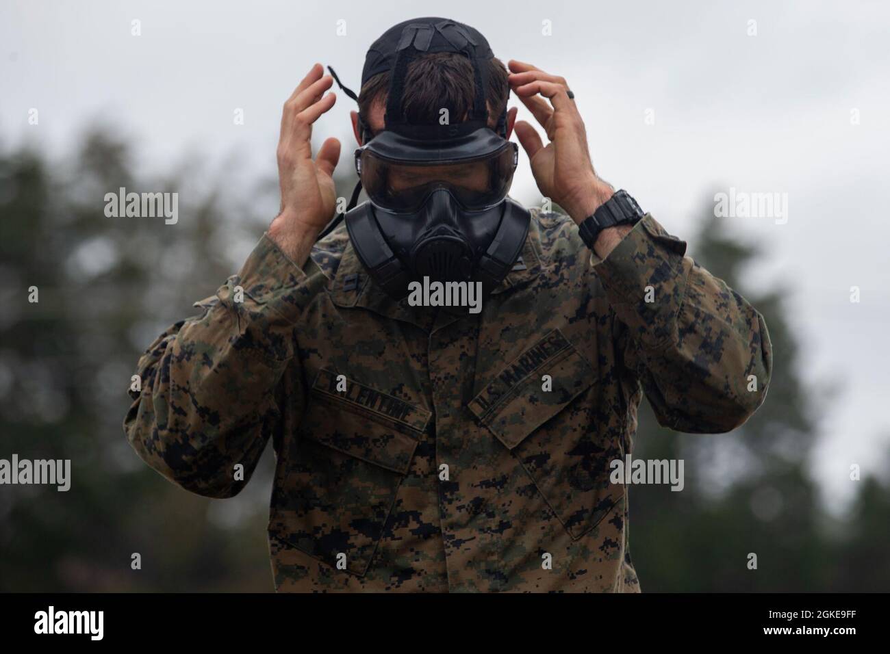 U.S. Marine Corps Capt. August Valentine, an infantry officer with 1st ...