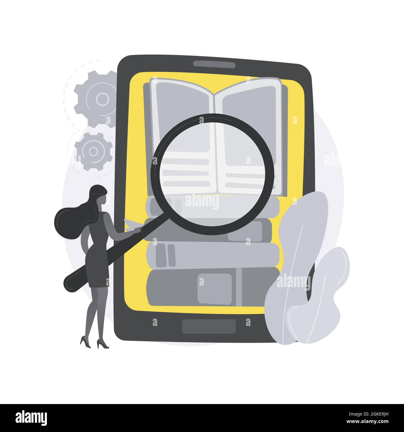 E-library abstract concept vector illustration Stock Vector Image & Art ...