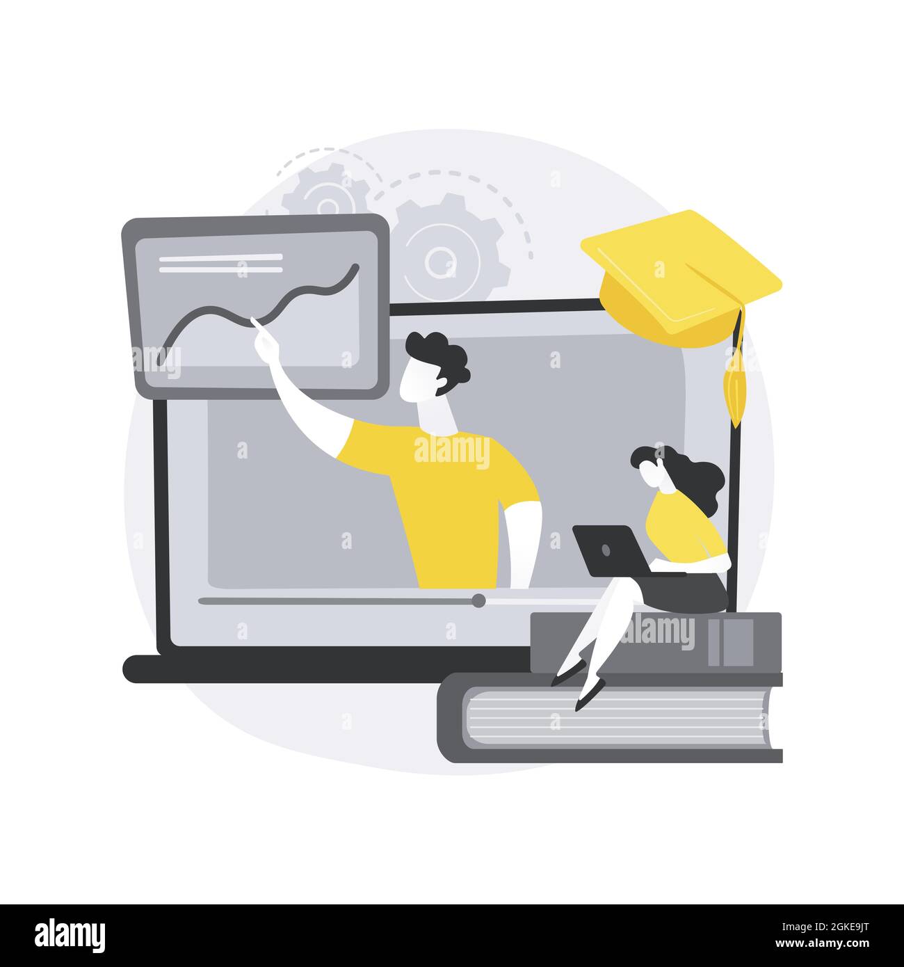 Online teaching abstract concept vector illustration Stock Vector Image ...