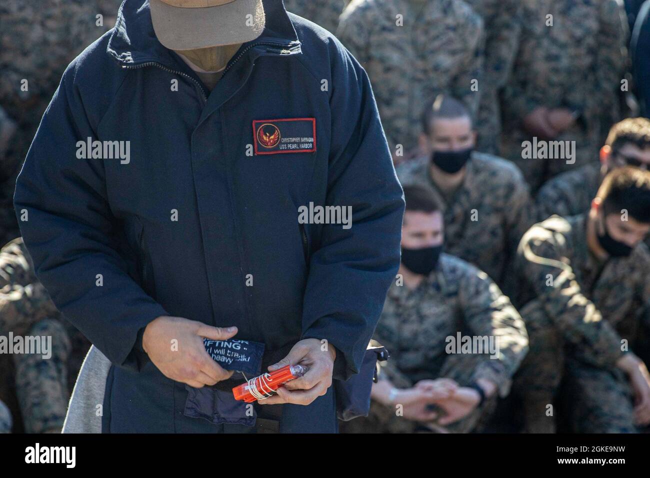 PACIFIC OCEAN (March 28, 2021) A U.S. Sailor assigned to the amphibious ...