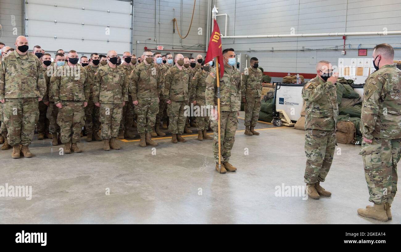 Capt. Jacob Girard, commander, Bravo Battery, 101st Field Artillery ...