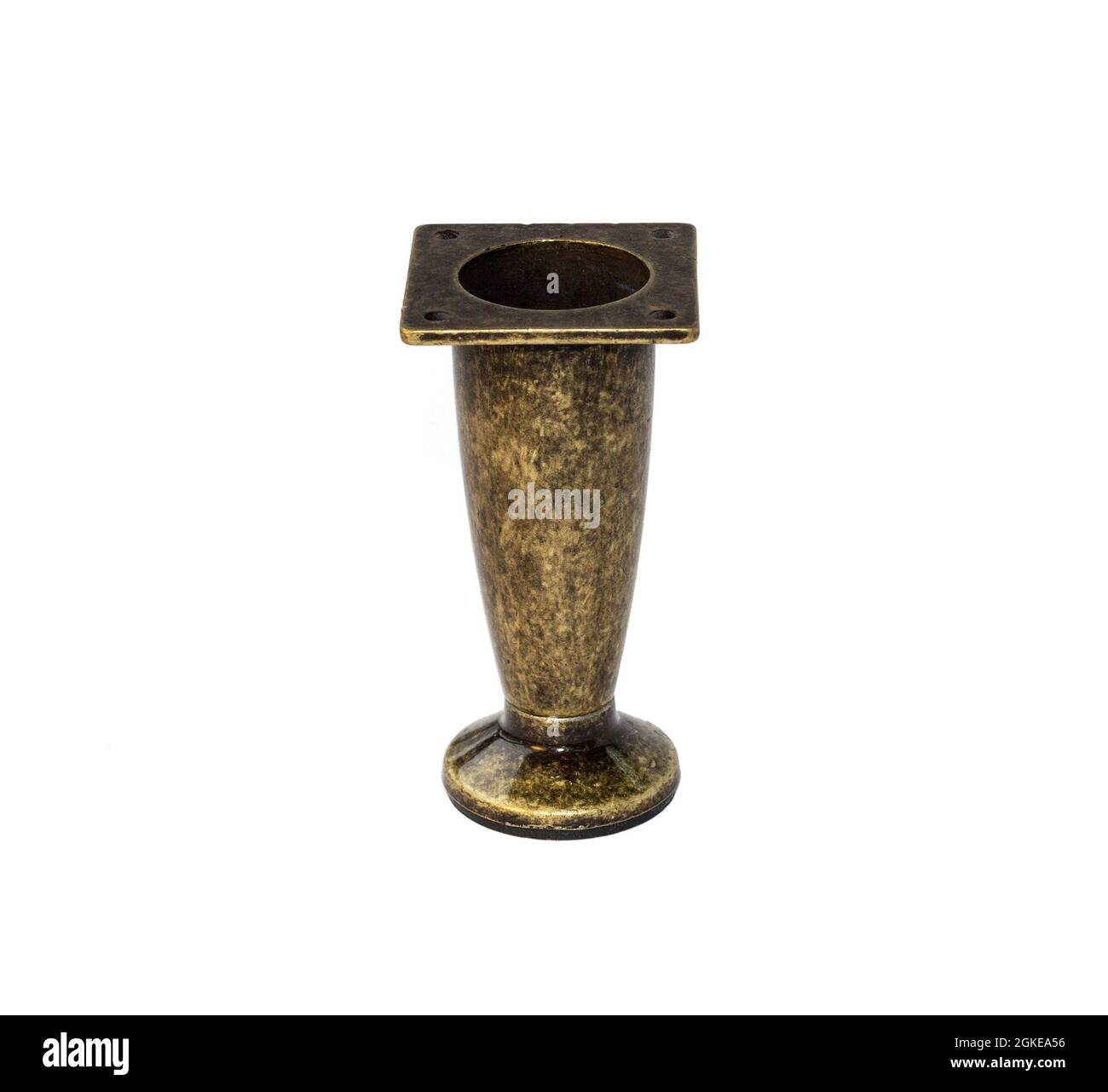 Design metal support under furniture indoors. Isolated over white ...