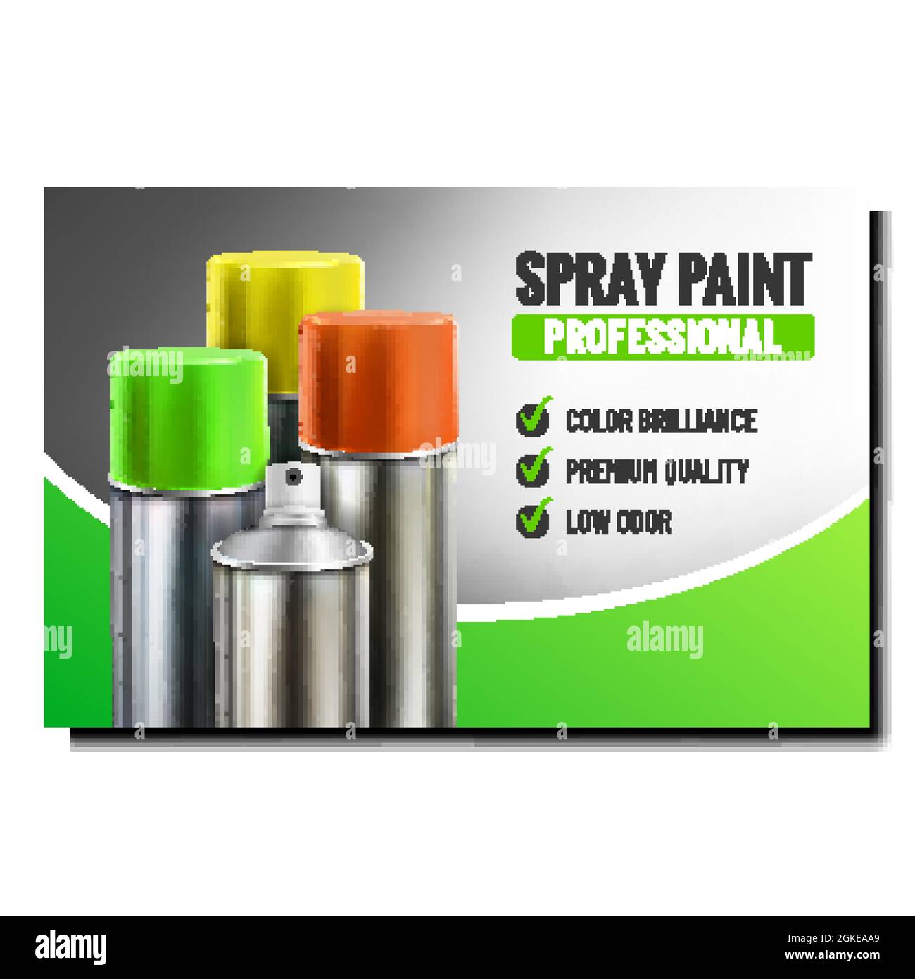 Professional Spray Paint Promotional Banner Vector Stock Vector Image ...