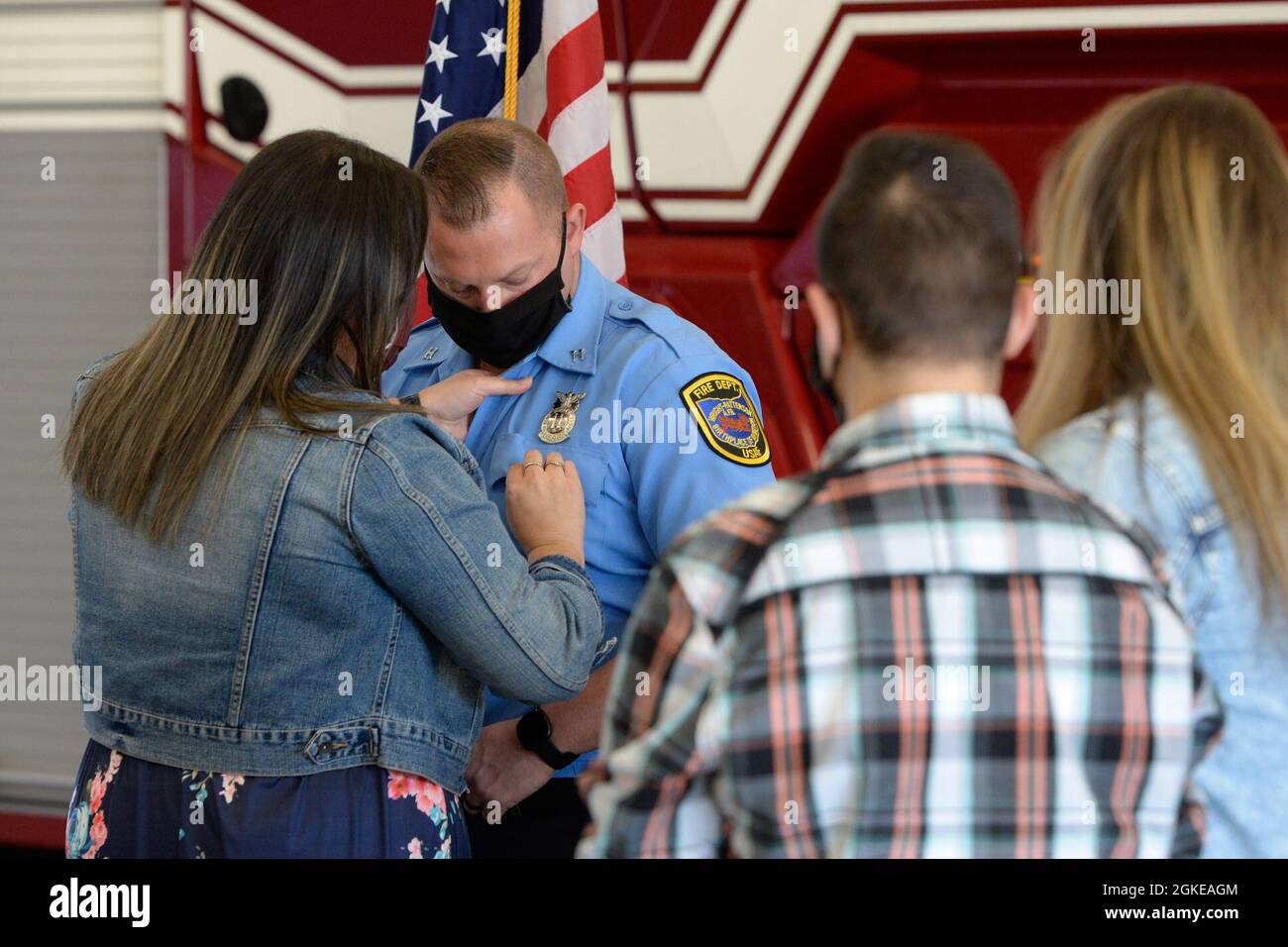 Air Force firefighter Capt. James Hammond with the 788th Civil Engineer ...