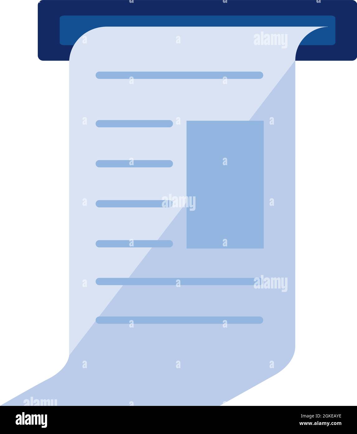 Money receipt paper on white background Stock Vector Image & Art - Alamy