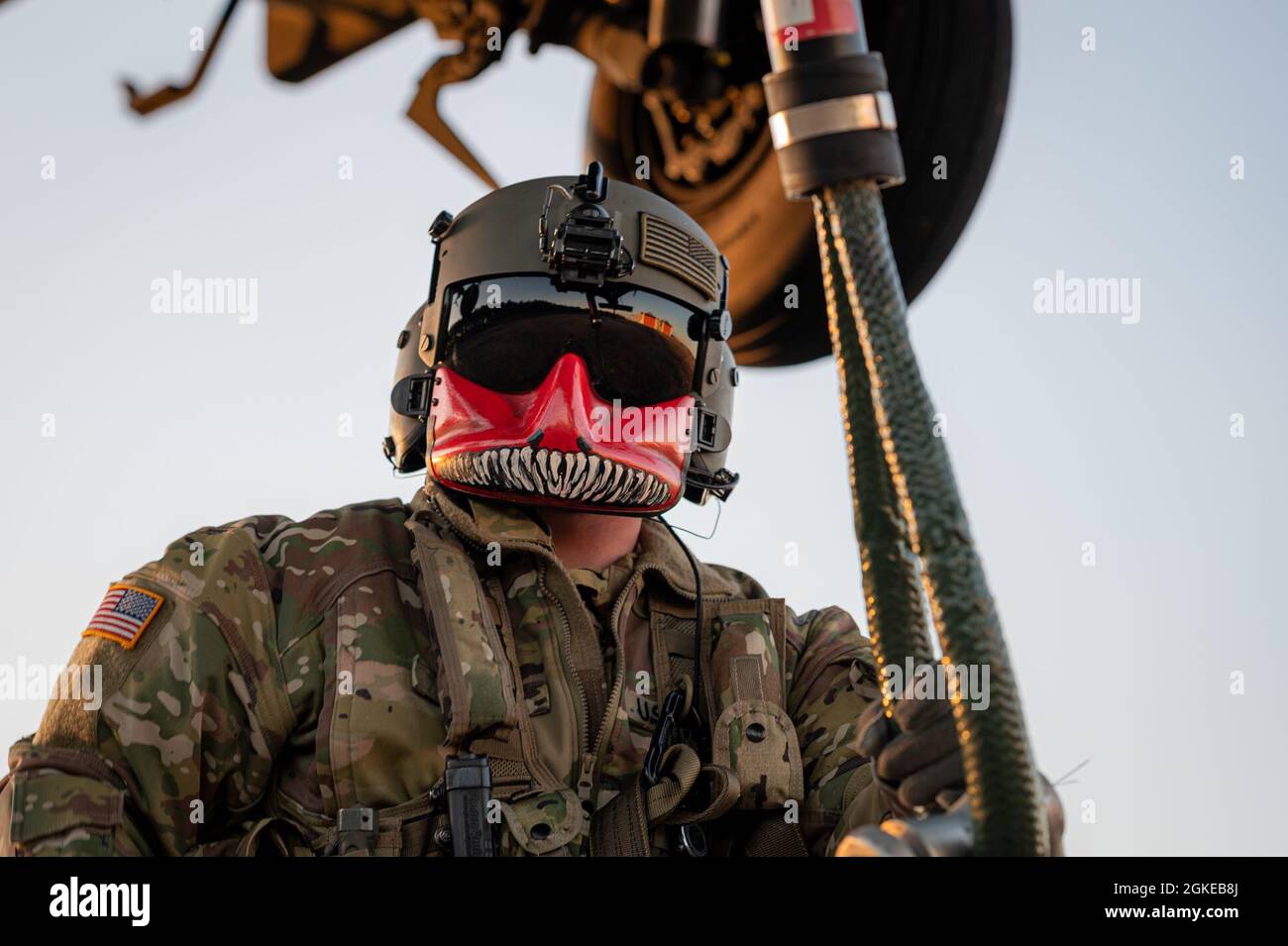 U.S. Army Spc. Joshua Inman, a UH-60 Black Hawk helicopter crew chief ...