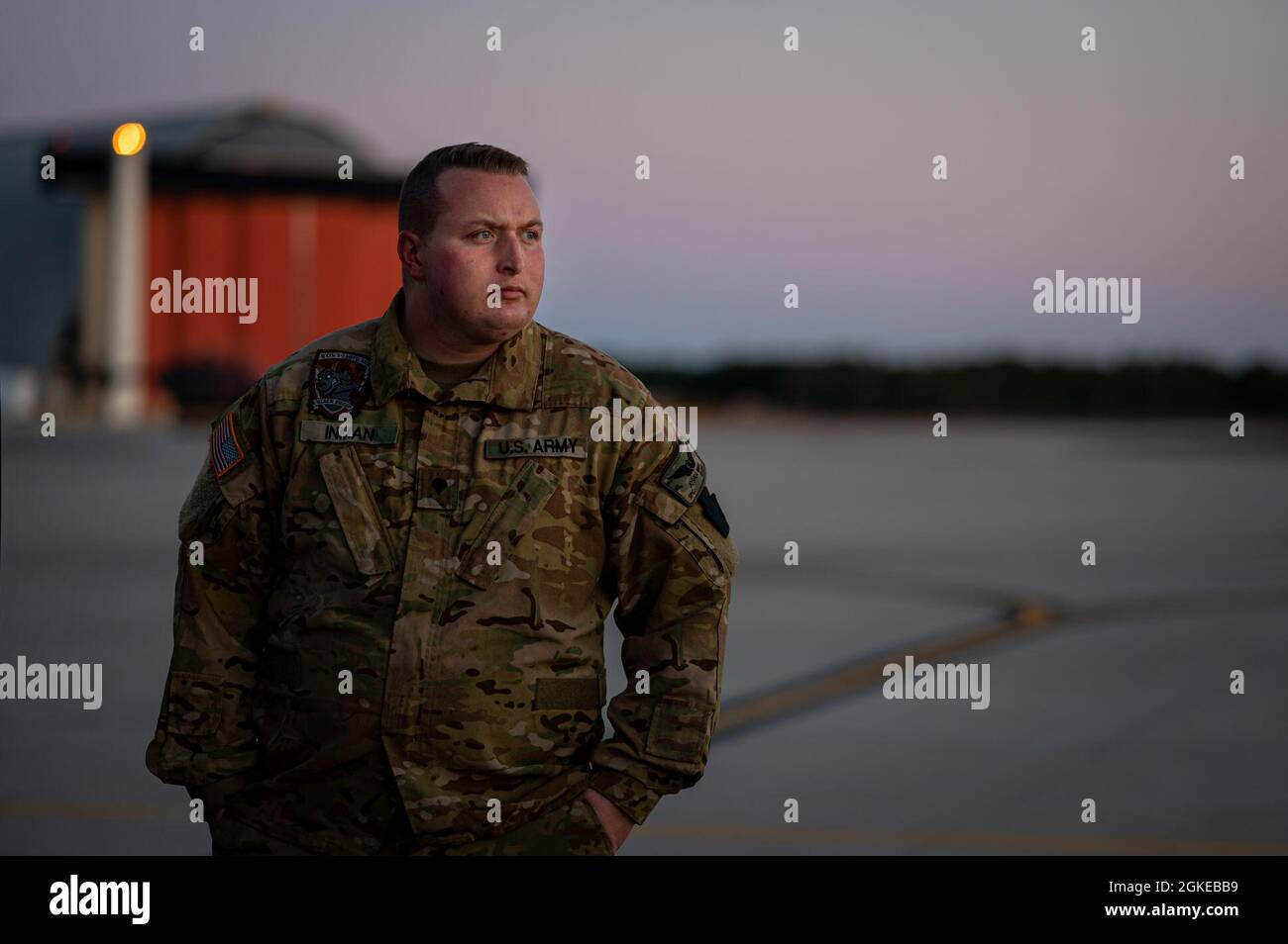 U.S. Army Spc. Joshua Inman, a UH-60 Black Hawk helicopter crew chief ...