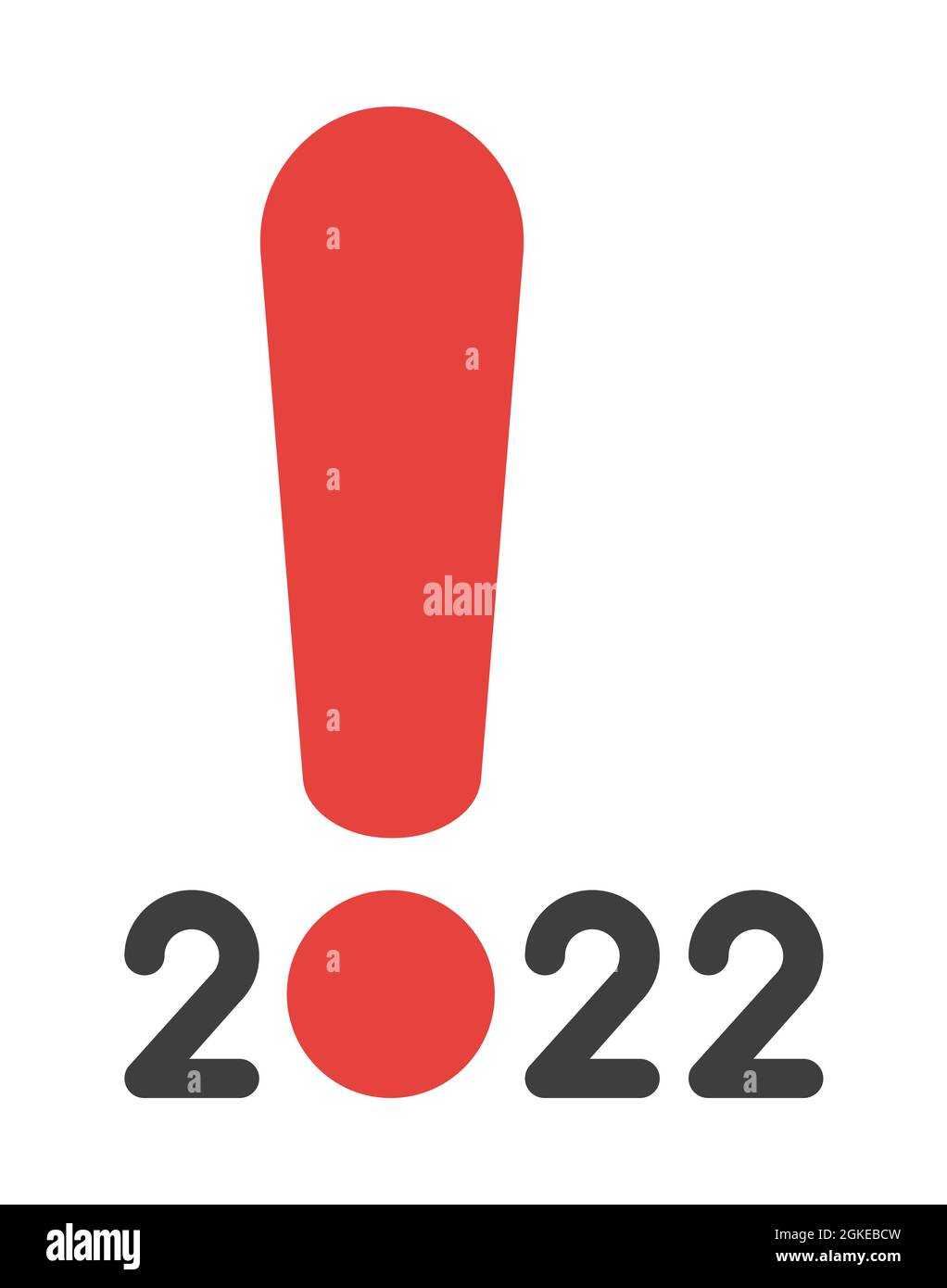 New year 2022 vector concept, risk, danger, warning concept ...