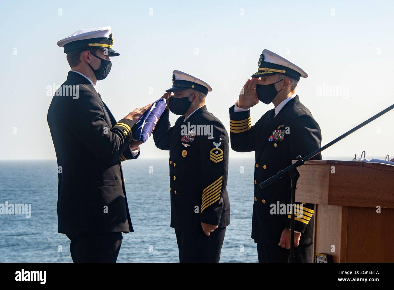 PACIFIC OCEAN (March 29, 2021) Capt. Aaron Taylor, executive officer ...