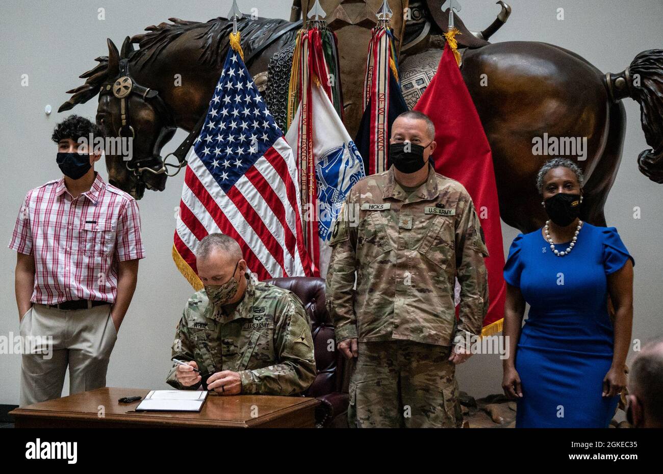 Lt. Gen. Pat White, III Corps and Fort Hood commander, signs the Child ...