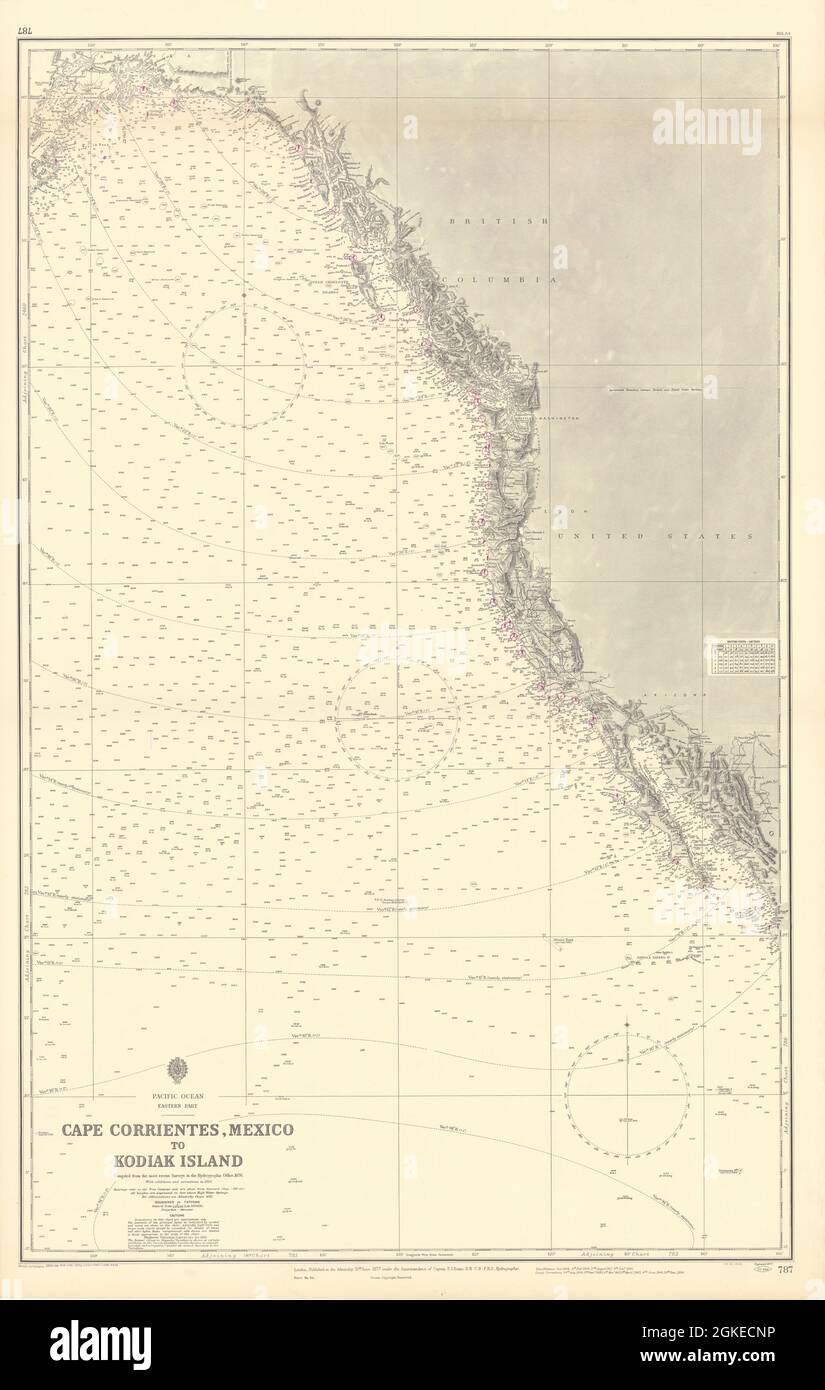 Pacific ocean chart hi-res stock photography and images - Alamy