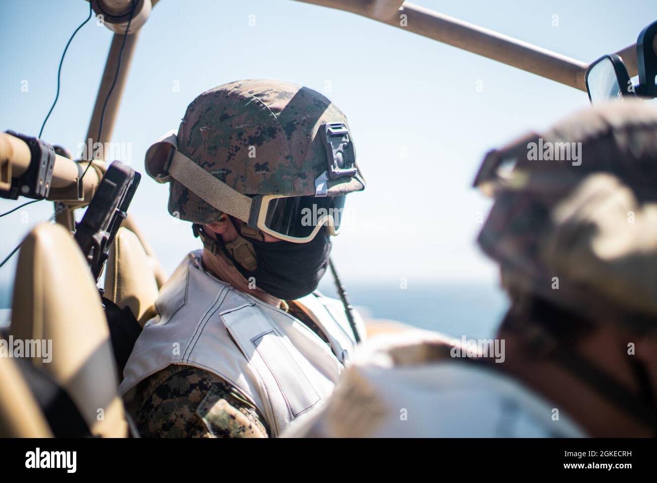 PACIFIC OCEAN (March 29, 2021) U.S. Marine Corps Cpl. Connor Reddy, a ...