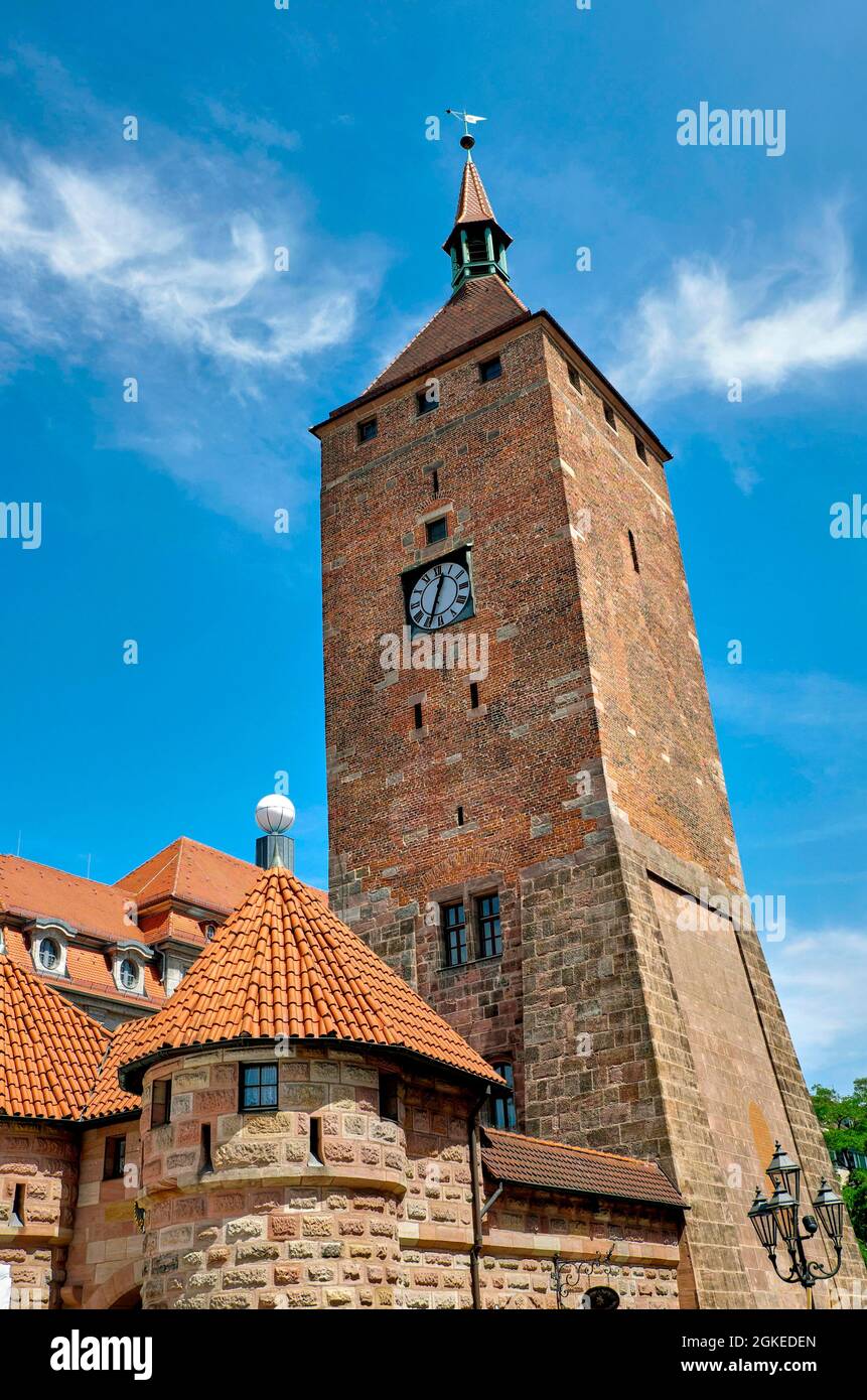 White Tower, Nuremberg, Middle Franconia, Bavaria, Germany Stock Photo ...