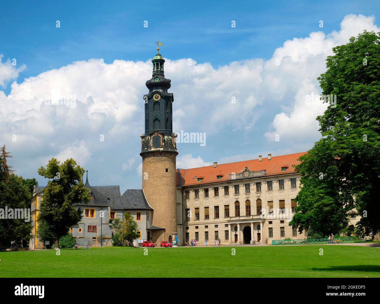 Weimar City Palace with Palace Tower and Bastille, Weimar, Thuringia ...