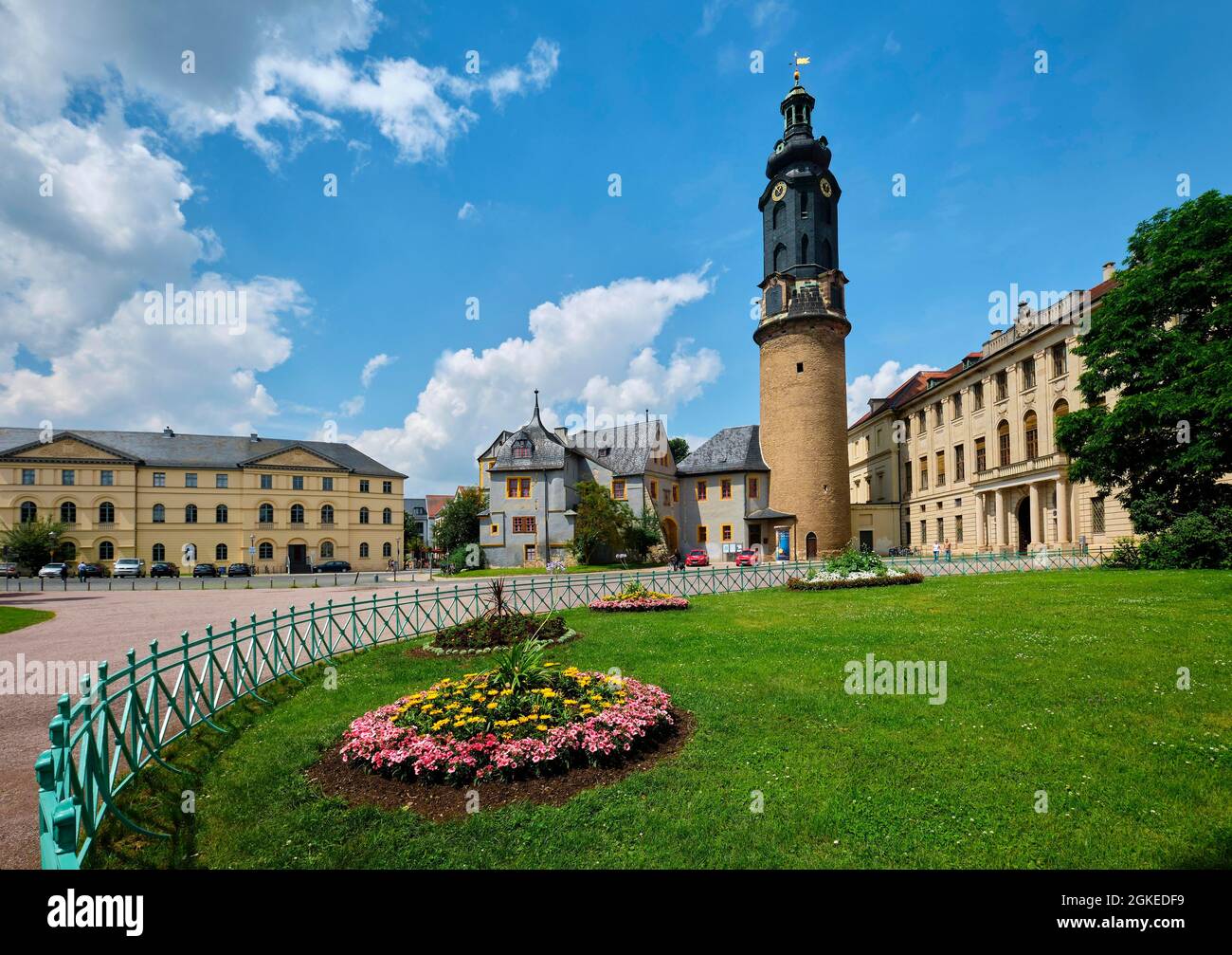 Weimar City Palace with Palace Tower and Bastille, Weimar, Thuringia ...