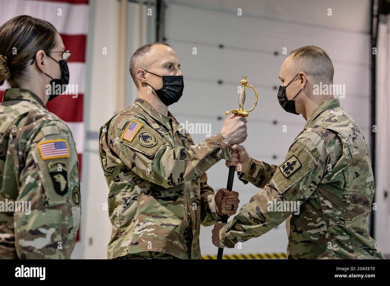 Col. Tim Brower (center), commander of 38th Troop Command, Alaska Army ...