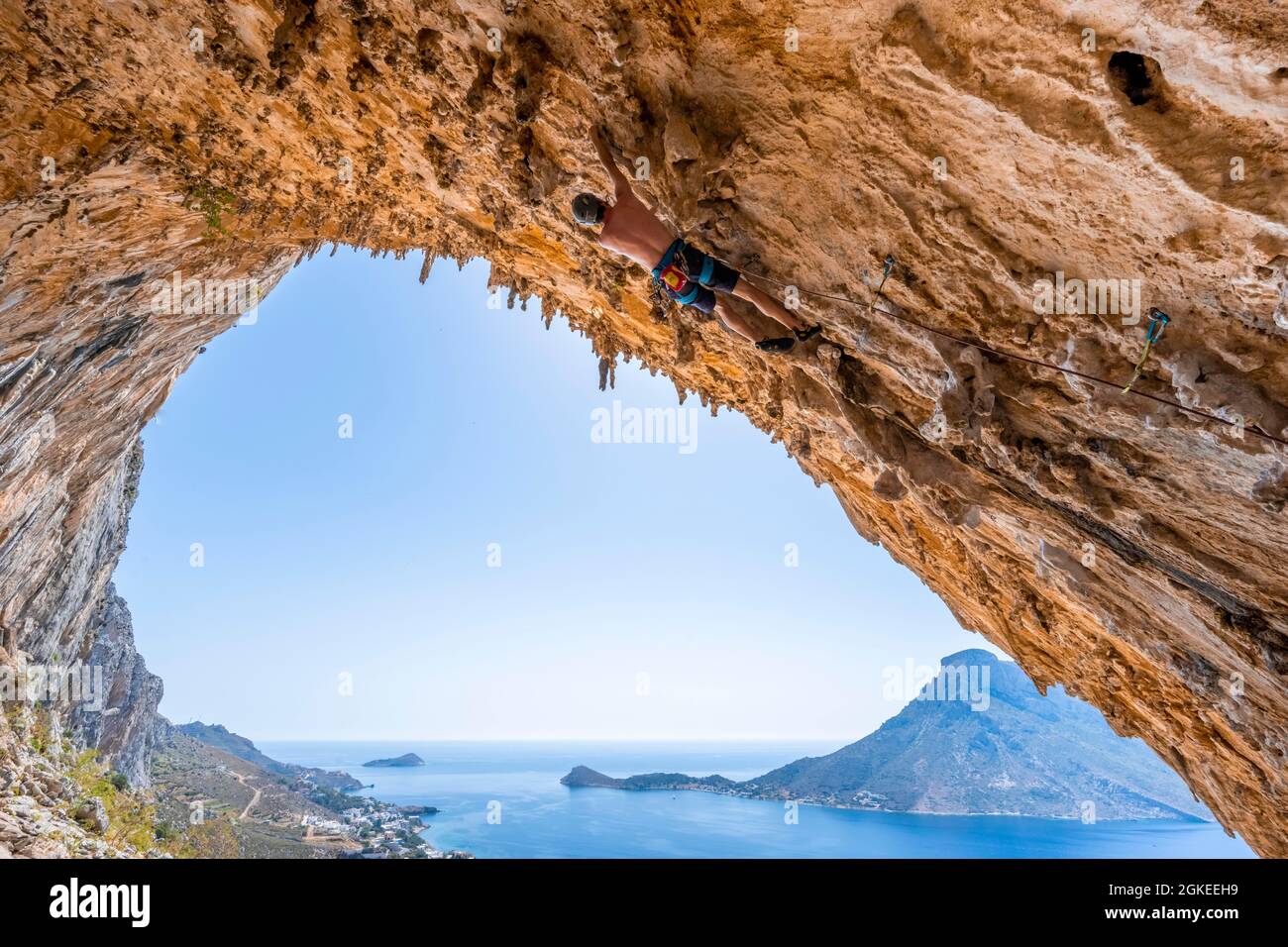 Grande Grotta, Armeos sector, lead climbing, sport climbing, Kalymnos ...