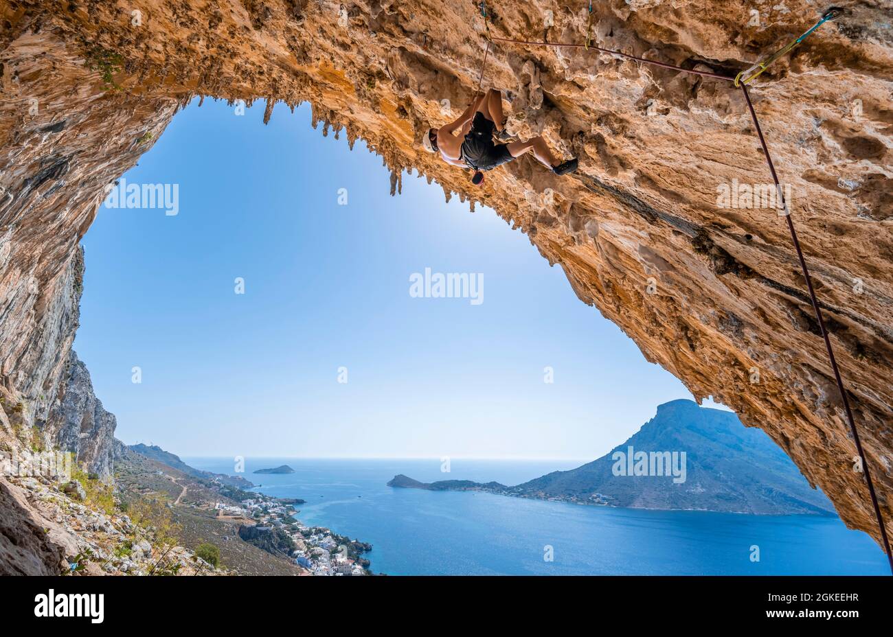 Grande Grotta, Armeos sector, lead climbing, sport climbing, Kalymnos ...