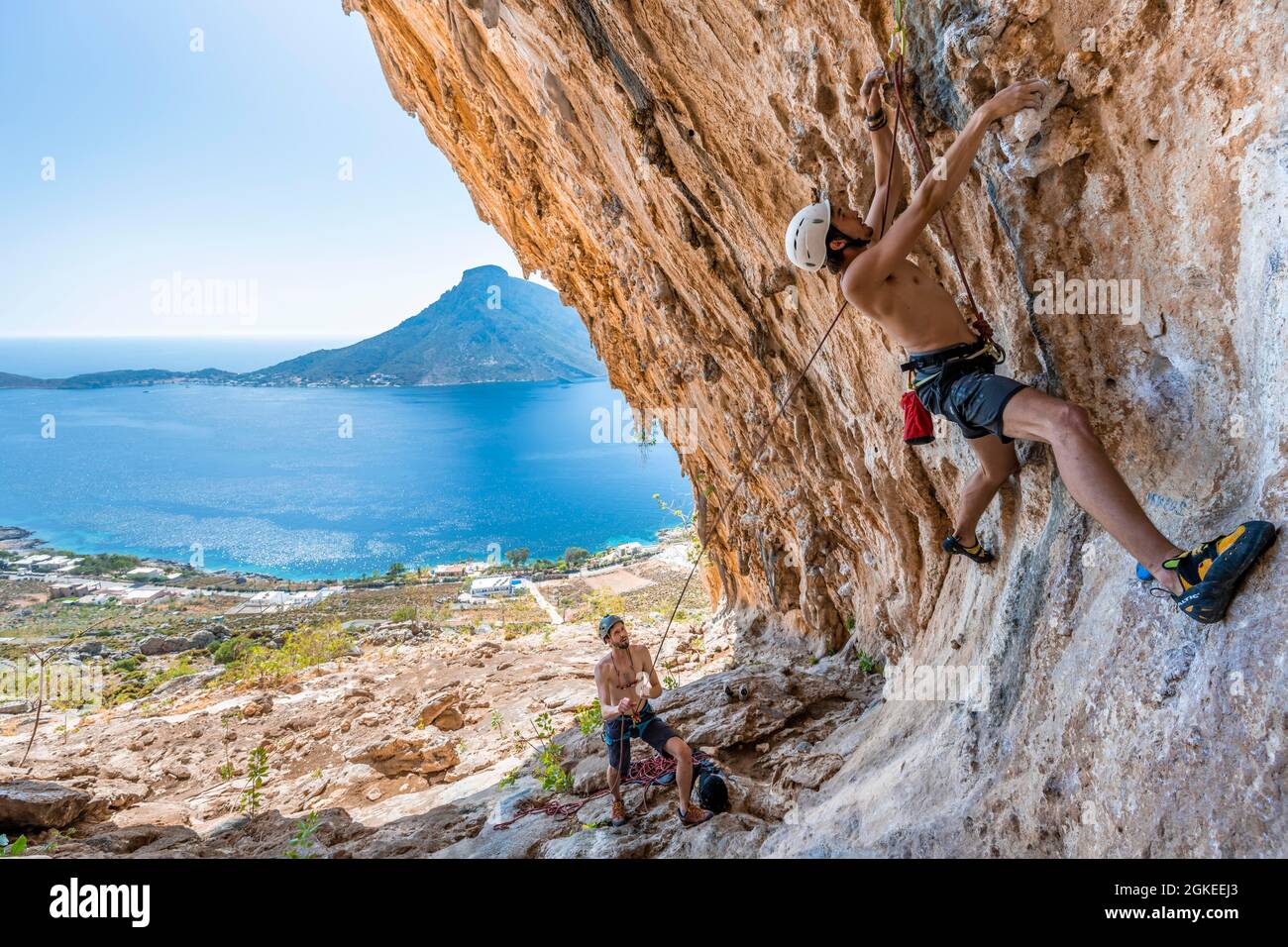 Grande Grotta, Armeos sector, lead climbing, sport climbing, Kalymnos ...