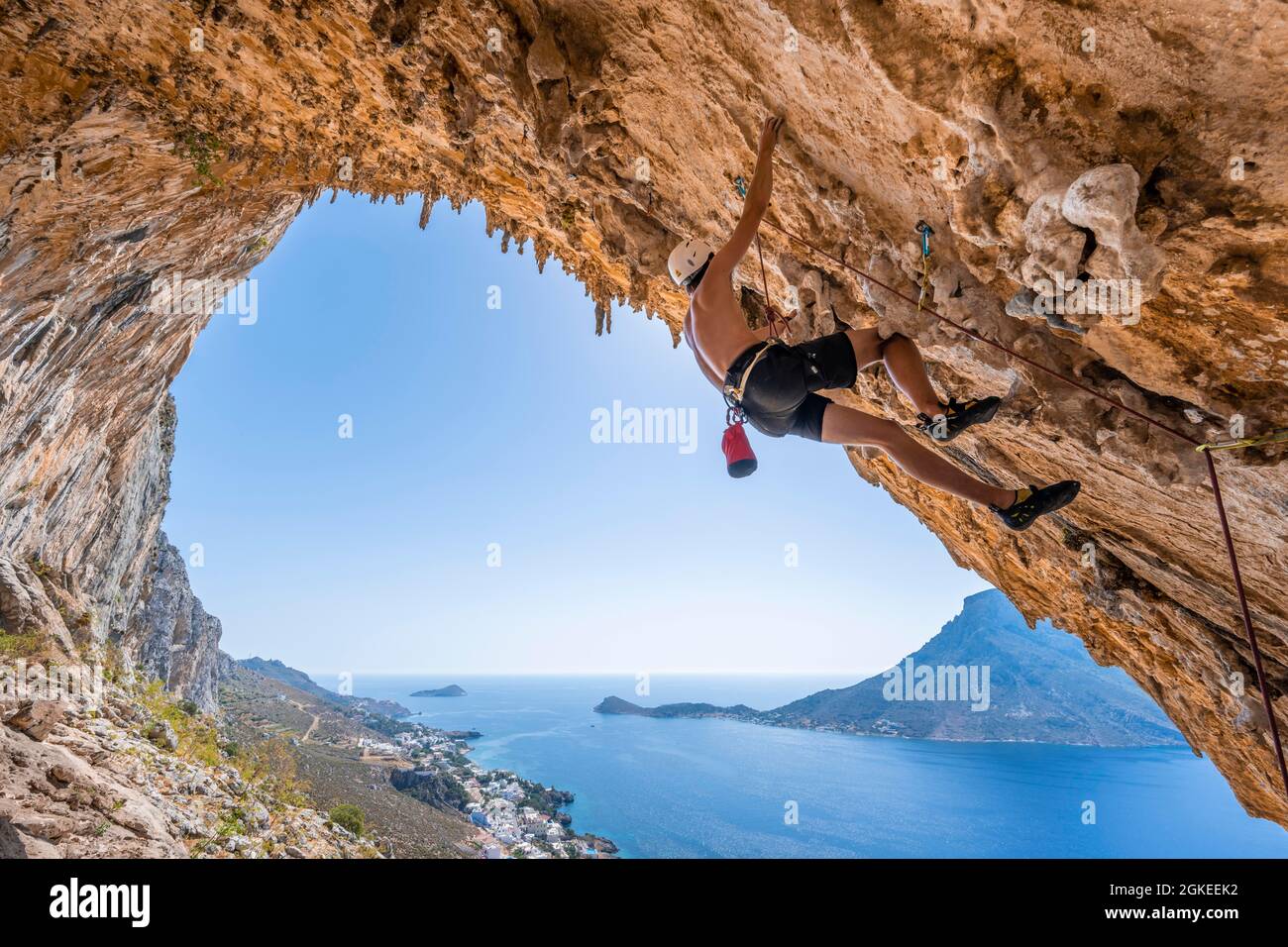 Grande Grotta, Armeos sector, lead climbing, sport climbing, Kalymnos ...