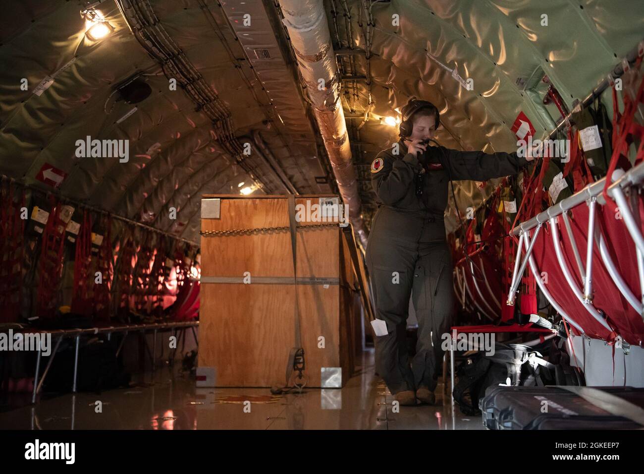 U.S. Air Force Senior Airman Kylie Strawser, a 50th Air Refueling ...