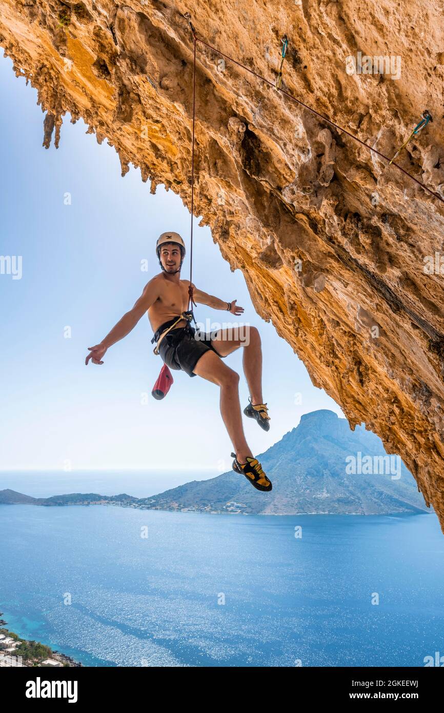 Grande Grotta, Armeos sector, lead climbing, sport climbing, Kalymnos ...