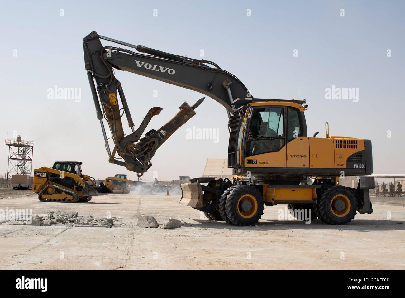 386th Expeditionary Civil Engineer Squadron heavy equipment operators ...